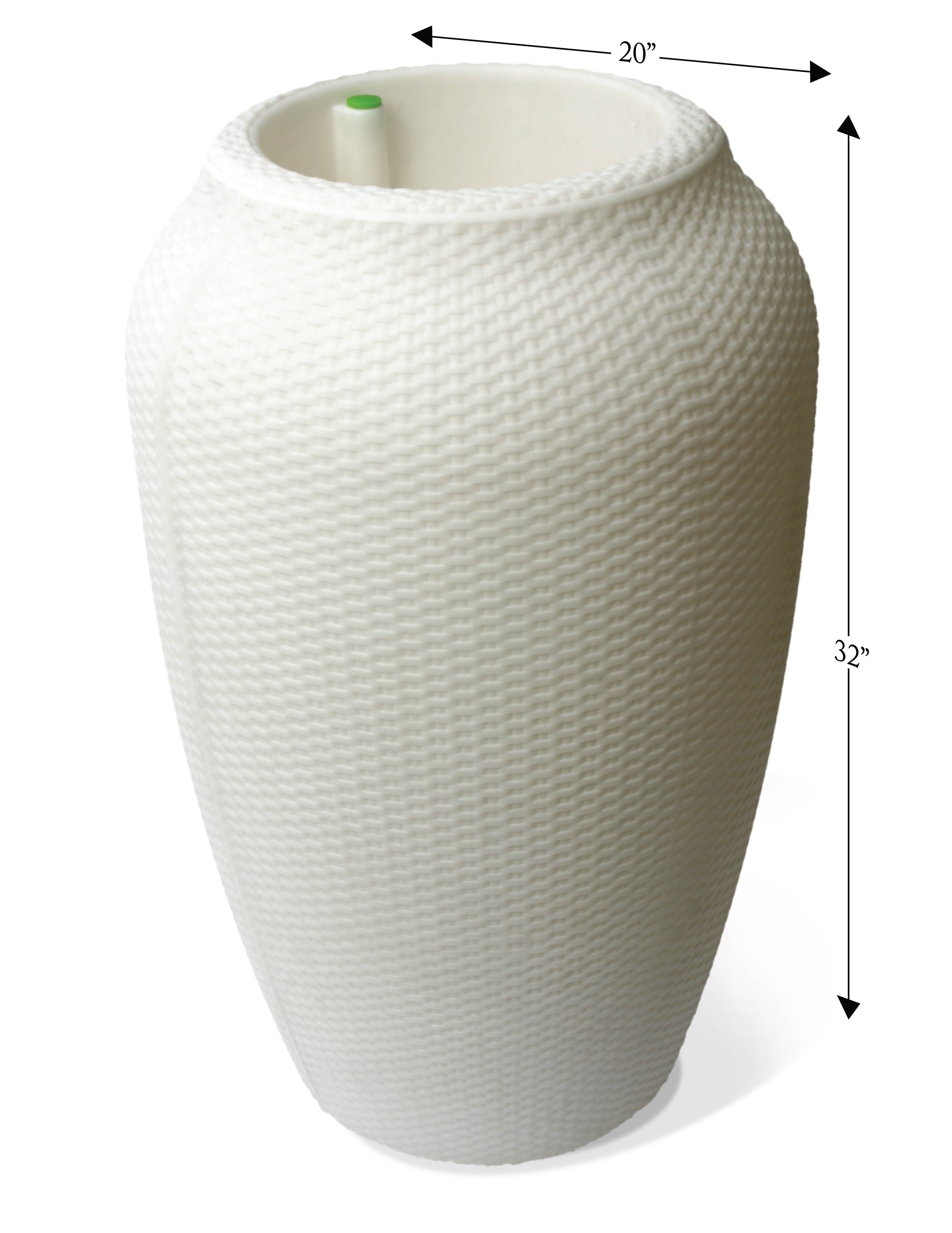 Algreen Wicker Planter, Self-Watering Planter, 32-In.Height by 20-In ...