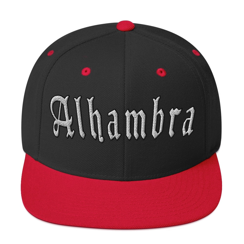 Alhambra Cali Snapback Hat (Black/ Red) - Walmart.com