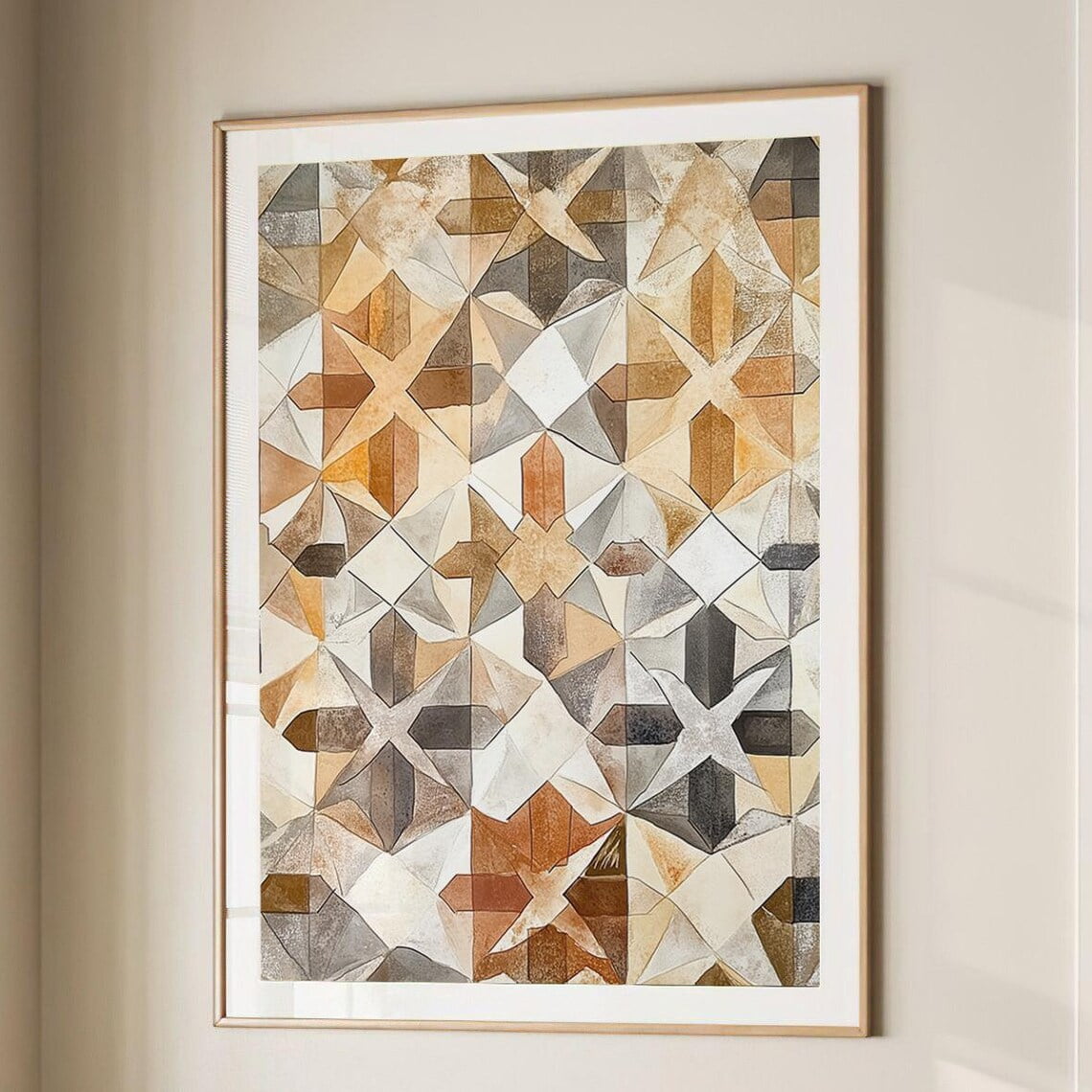 Alhambra Tile Inspired Print Islamic Mural Wall Art Muslim Andalusian ...