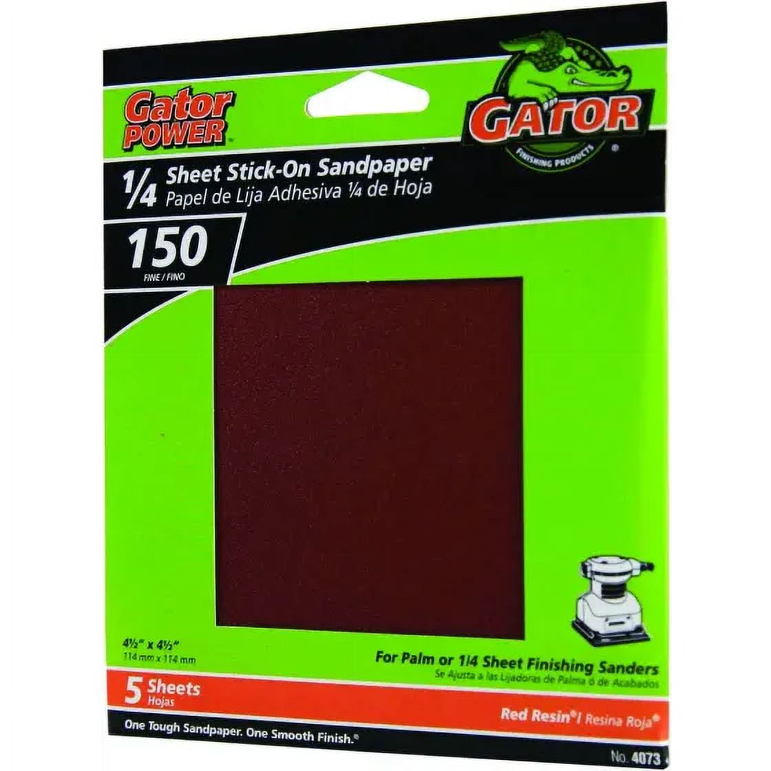 Ali 4073 Gator 4-1/2 By 4-1/2 Inch Sandpaper Adhesive Backed 150 Grit ...