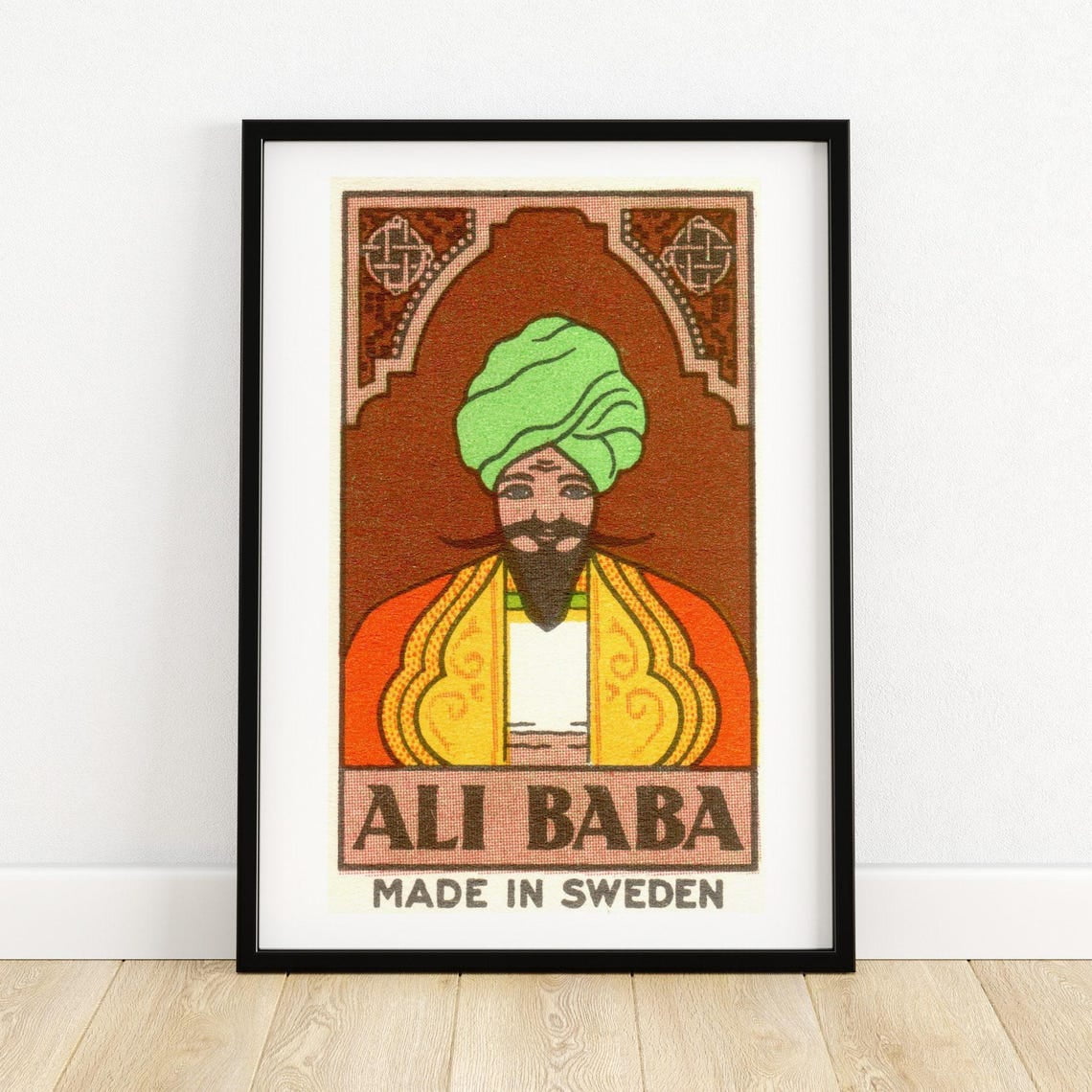 Ali Baba Swedish Print Vintage Art Poster Colorful Home Decor Exotic ...