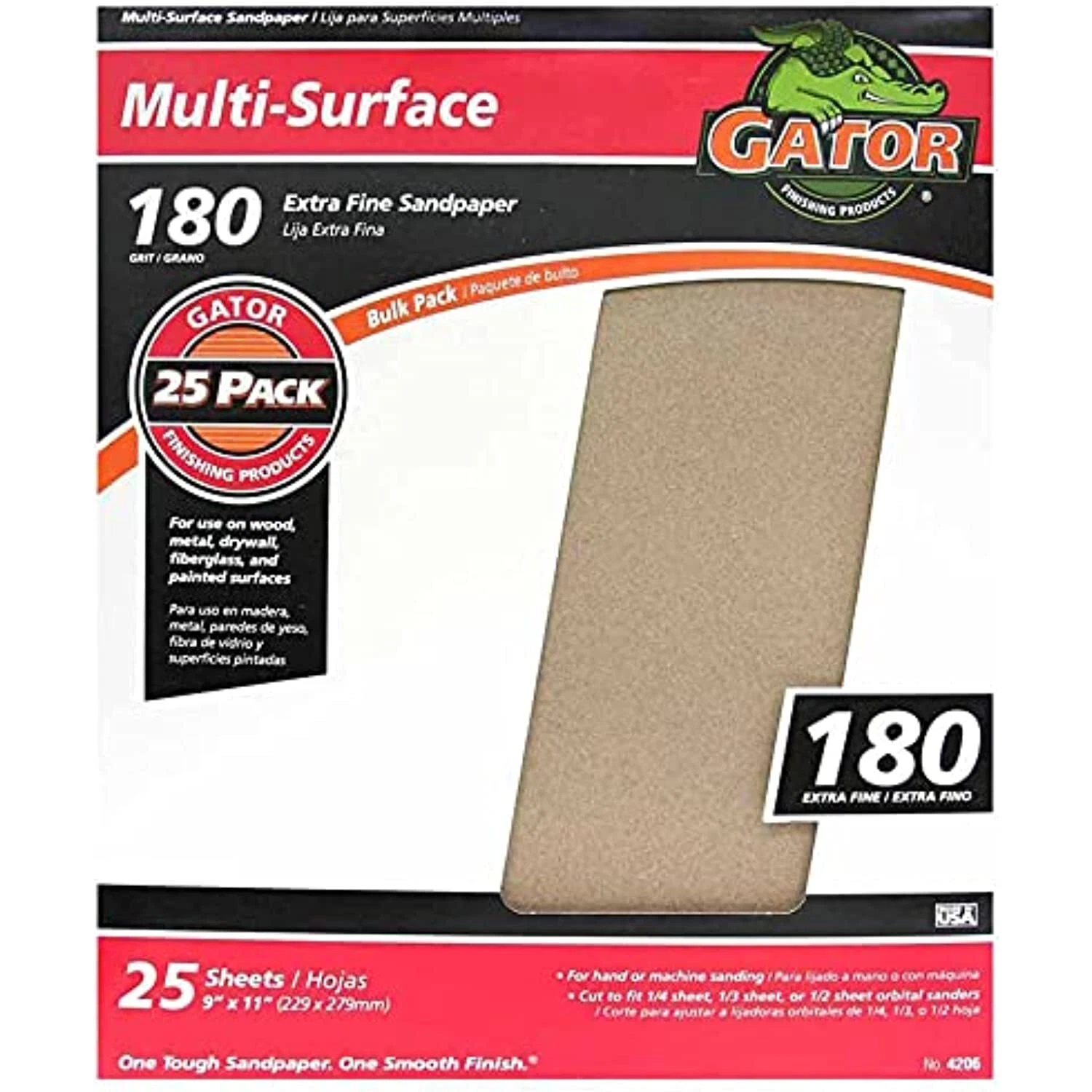 Ali Industries 4206 9" X 11" Multi-Surface Sanding Sheets, Brown ...
