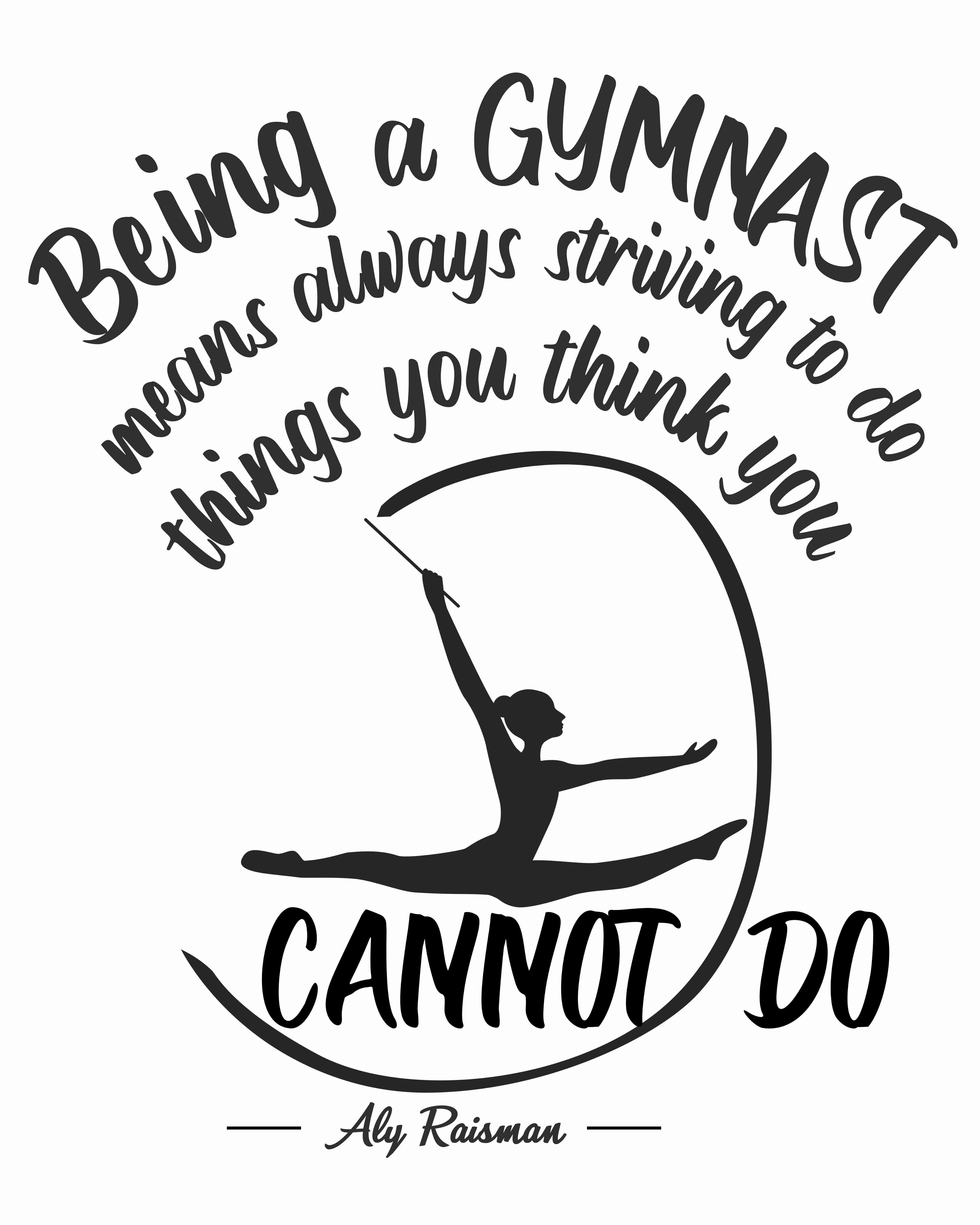 Ali Raisman Inspirational Gymnast Quotes Stick And Peel Decal | Being A ...