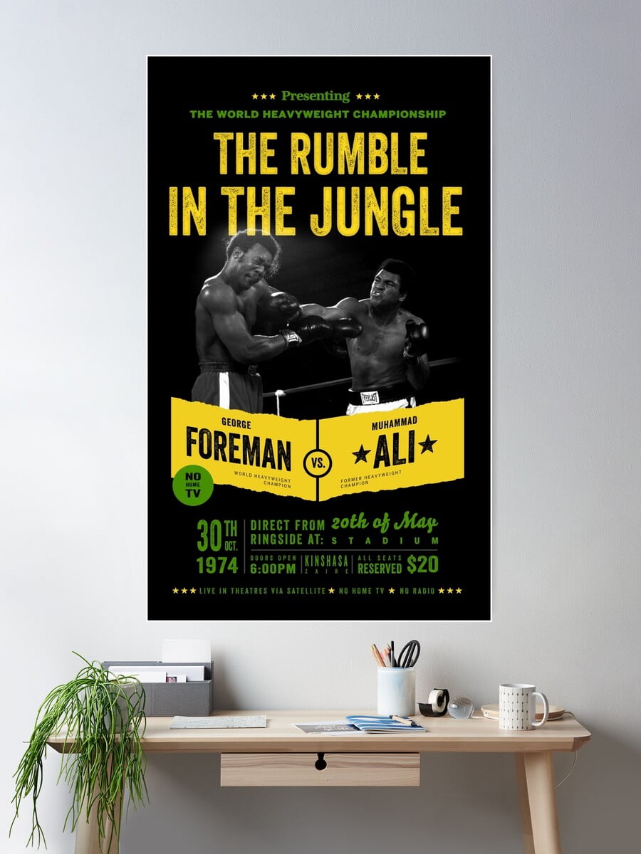 Ali Vs Foreman Rumble In The Jungle Poster Wall Art, Modern Wall Decor ...