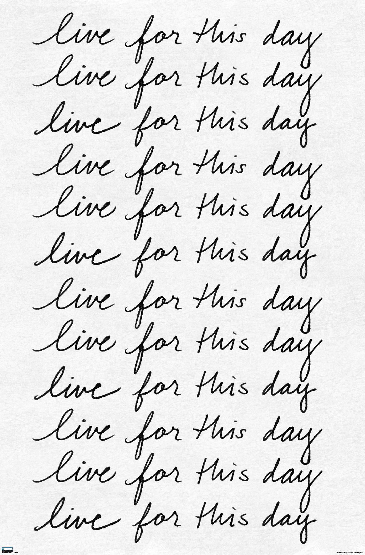 Ali Zoe - Live for This Day Wall Poster, 22.375" x 34" - Walmart.com