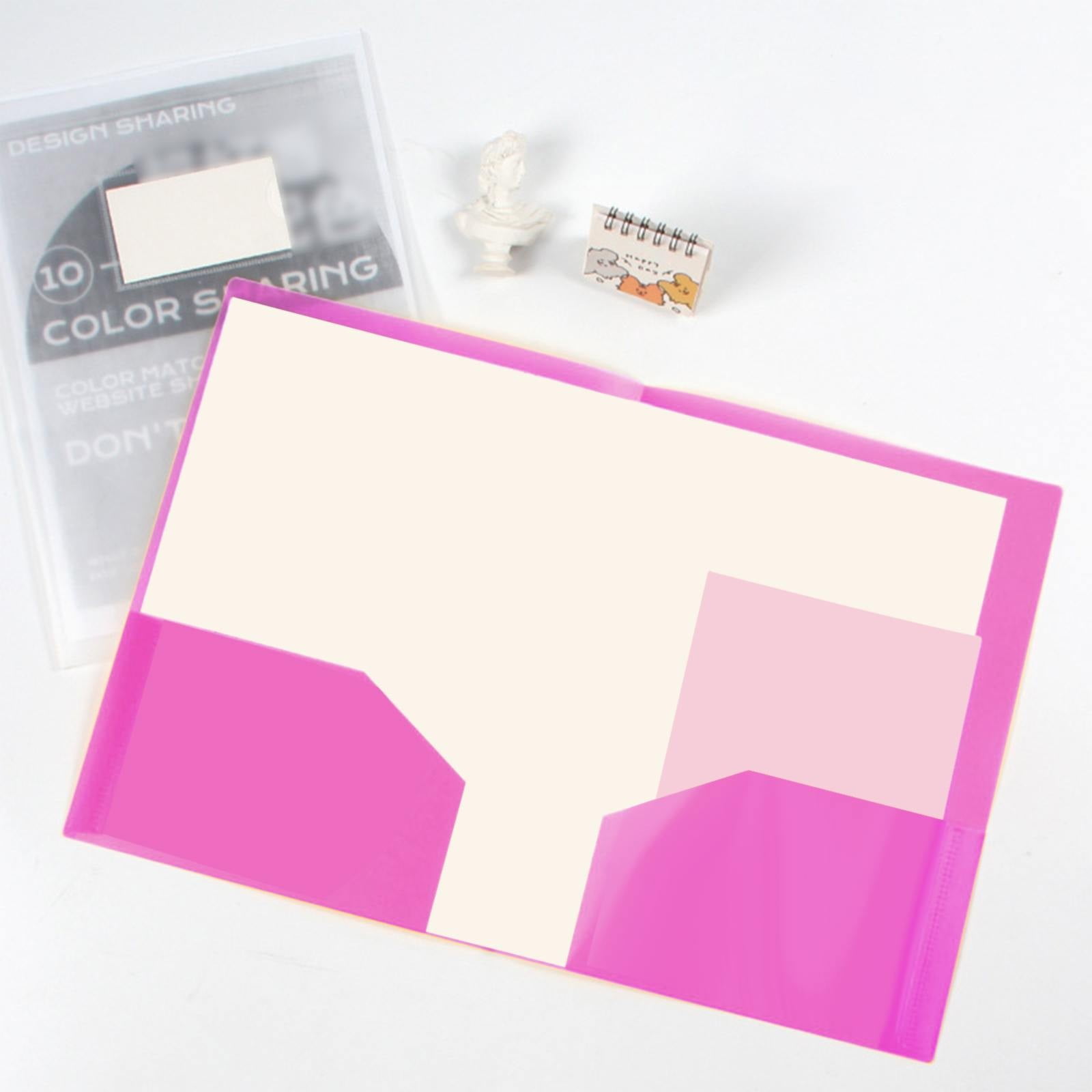 Alialene Pack Plastic Pocket Folder Heavy Duty Folders with Pockets Fit ...