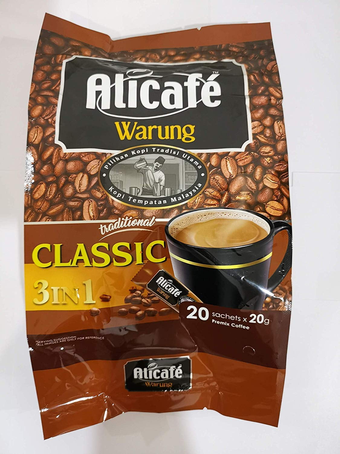 Alicafe Classic 3 in 1 Coffee 20 Sachets - Walmart.com