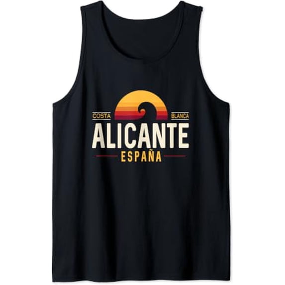 Alicante Costa Blanca Spain Alicante España Retro Wave Tank Top Size S ...