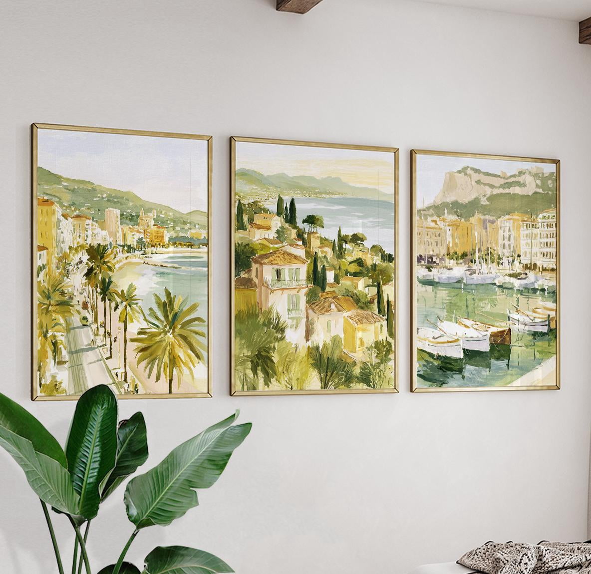 Alicante Spain Poster Coastal Beach Wall Art Mediterranean Travel ...