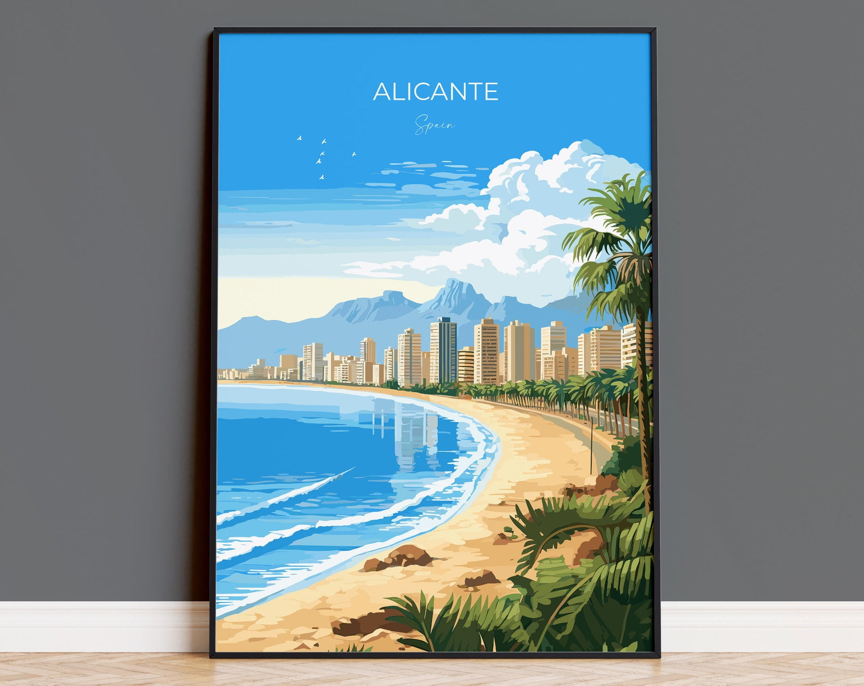 Alicante Travel Print Wall Art Travel Poster Of Alicante Spain Alicante ...