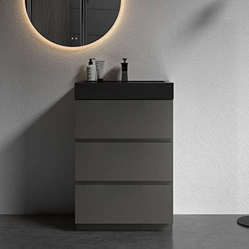 Alice 24 Inch Bathroom Vanity with Sink with Overflow, Large Storage ...