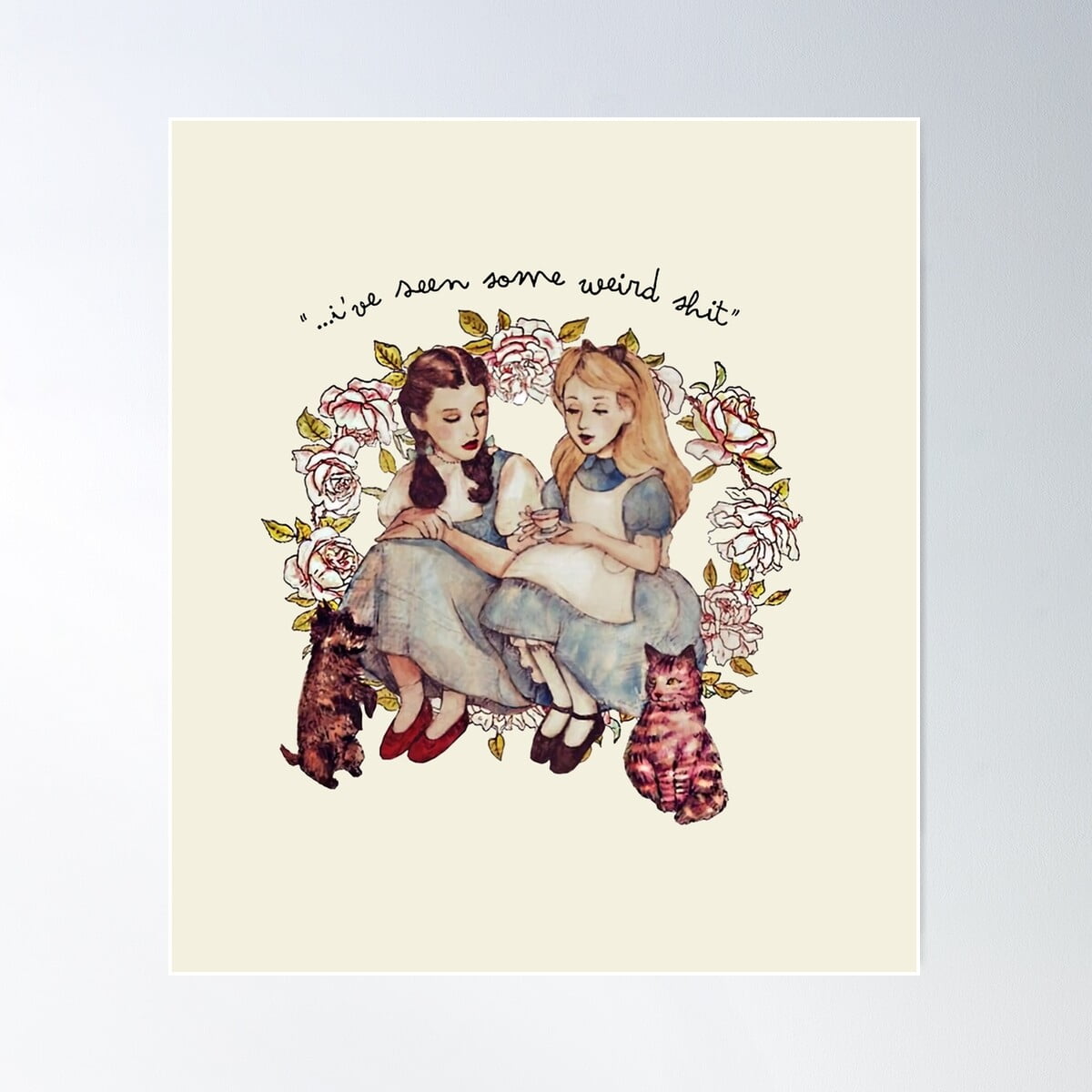 Alice And Dorothy Love Seen Some Weird Alice Wonderland Vintage Poster ...