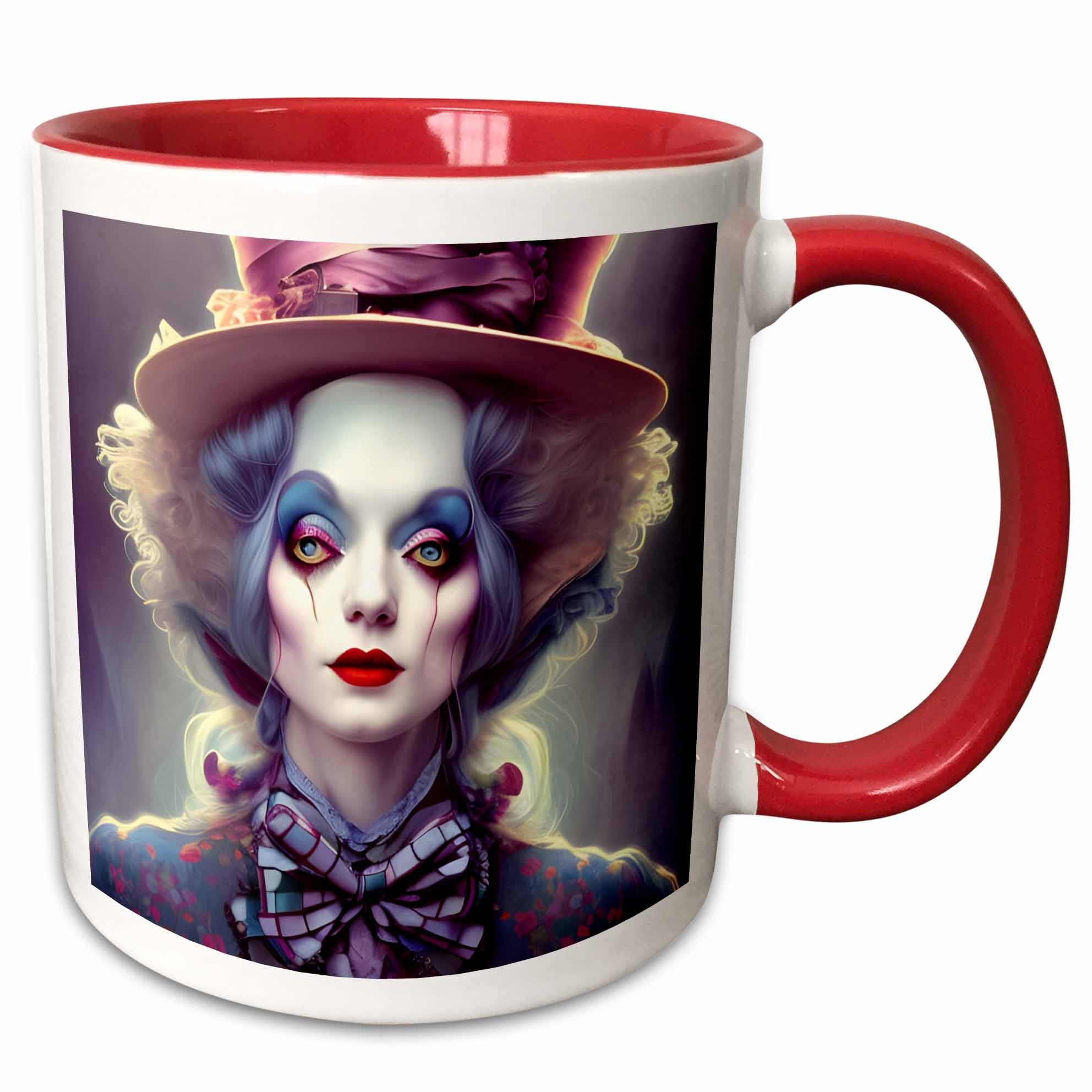 3drose, Alice as the Hatter, 11oz Two-tone Red Mug - Walmart.com