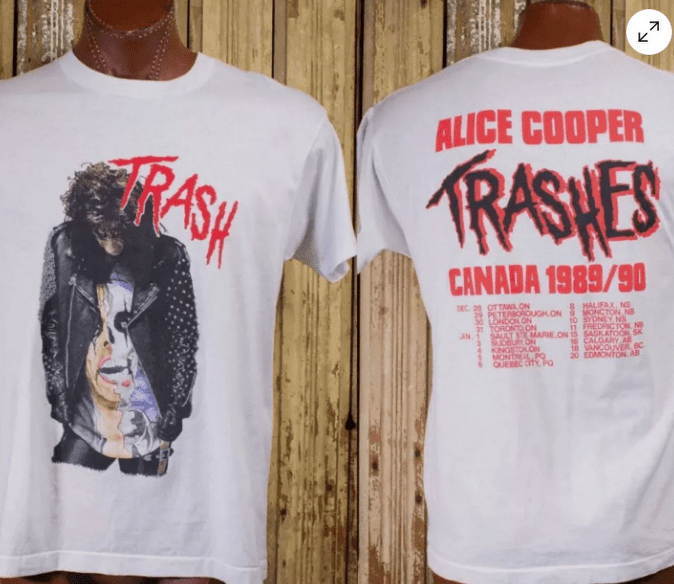 Alice C0oper Trash Canada Concert For Fans, Men, Women - Walmart.com