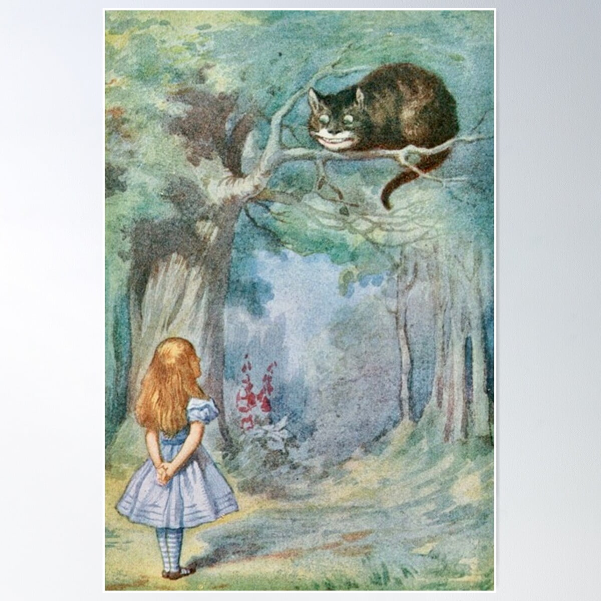 Alice And The Chesire Cat From Alice In Wonderland, Illustrated By John ...