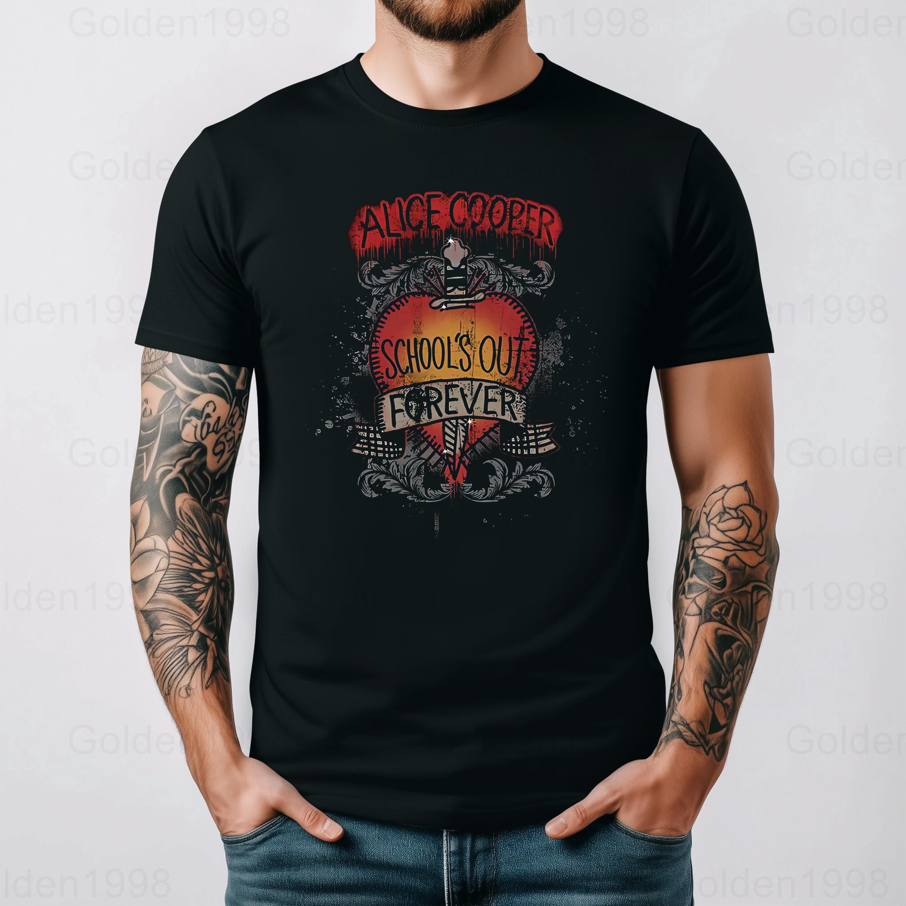 Alice Cooper Shock Rock Heavy Metal Music Fan Gift Graphic Cotton Tee ...
