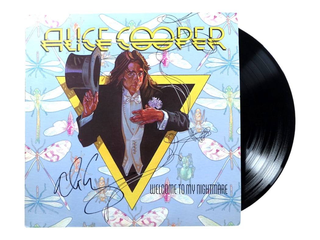 Alice Cooper Signed Autographed Record Album Cover Welcome to My ...