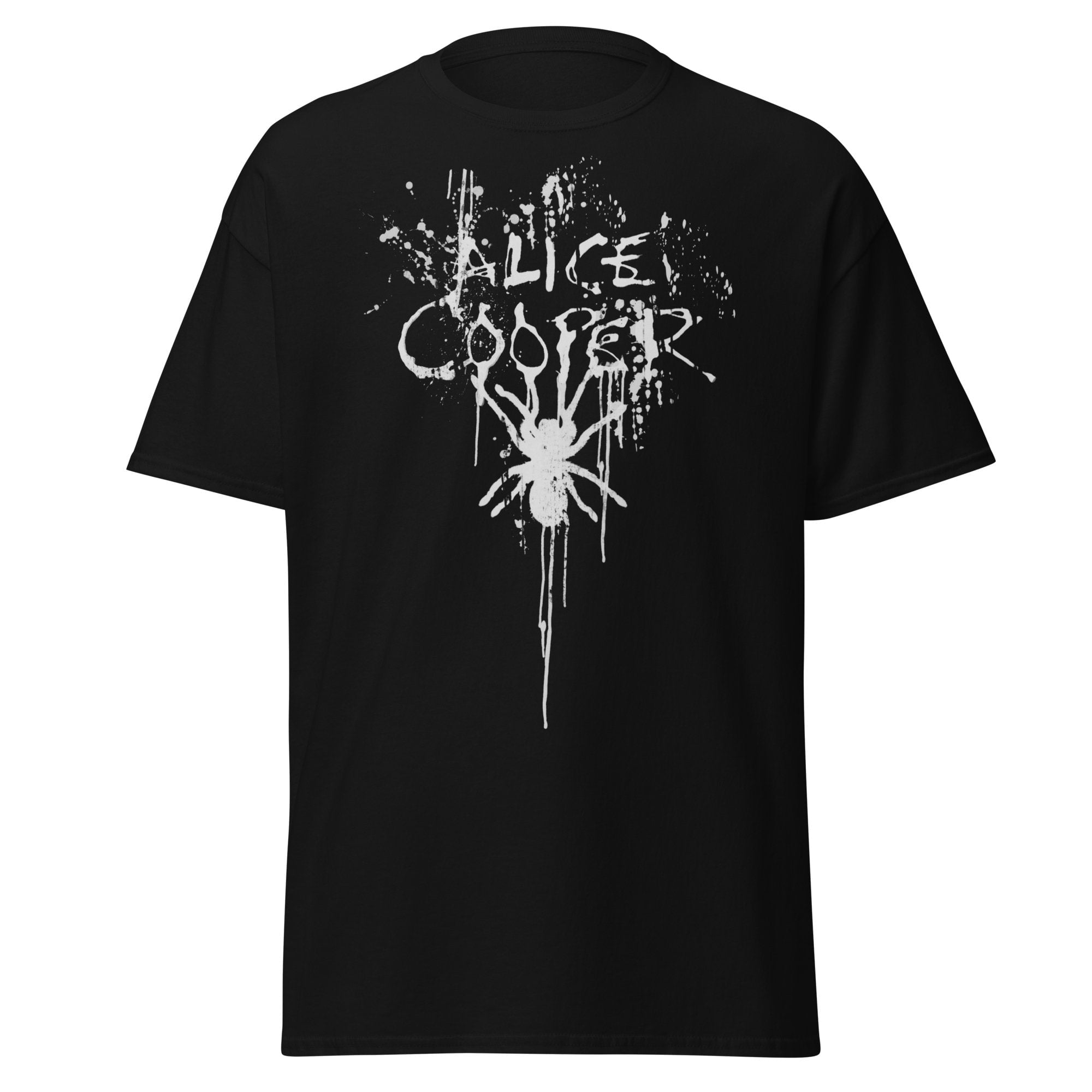 Alice Cooper Spider Drip Jumbo Print Unisex T-Shirt - Black - Large ...