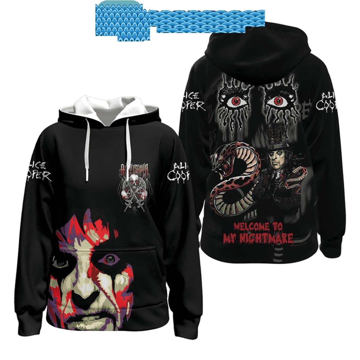 Alice Cooper Welcome To My Nightmare Fan Hoodie T-Shirt - Walmart.com