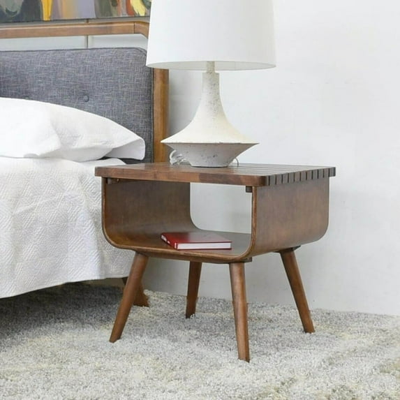 Alice End Table with Bold Curves and Angled Legs - Walmart.com