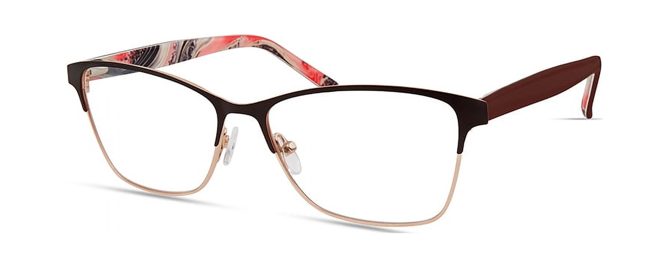 Alice&Frank Women's Rx'able Eyeglasses, Af320, Brpwn Patterned, 54-15 ...