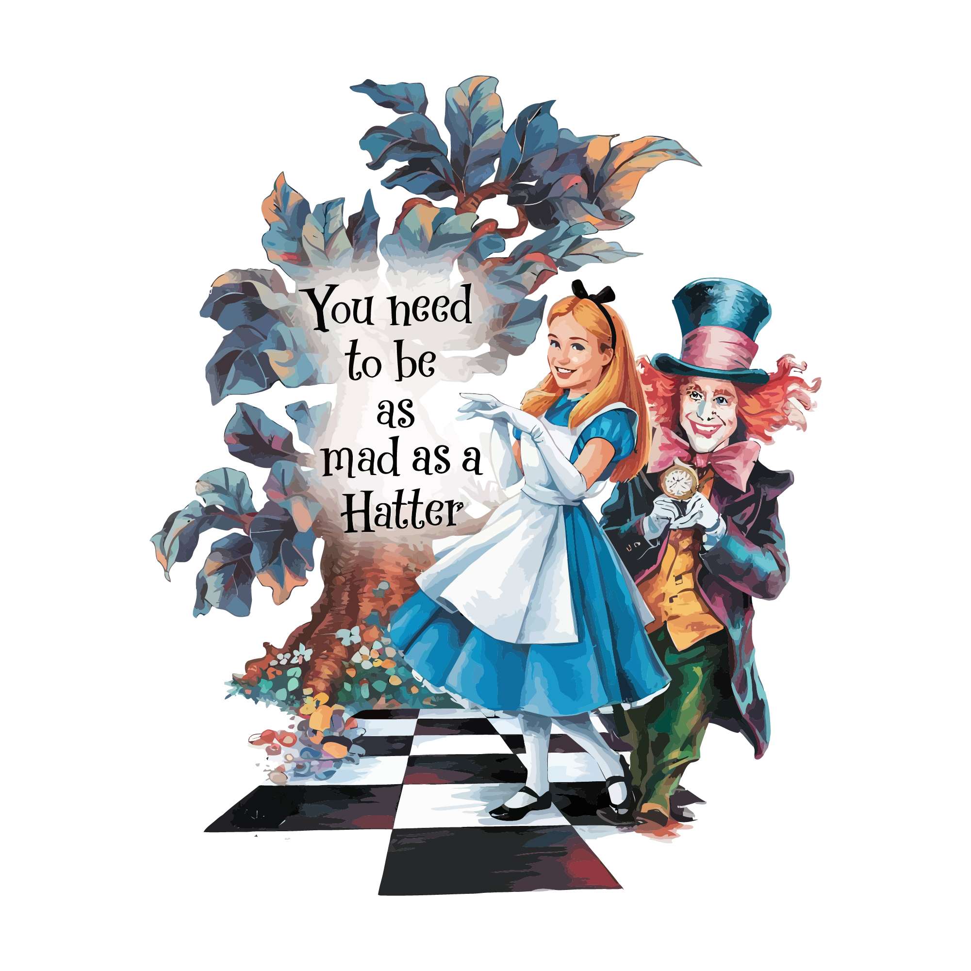 Alice and Friends in Fantasy world Mad Hatter Cheshire Cat Alice in ...