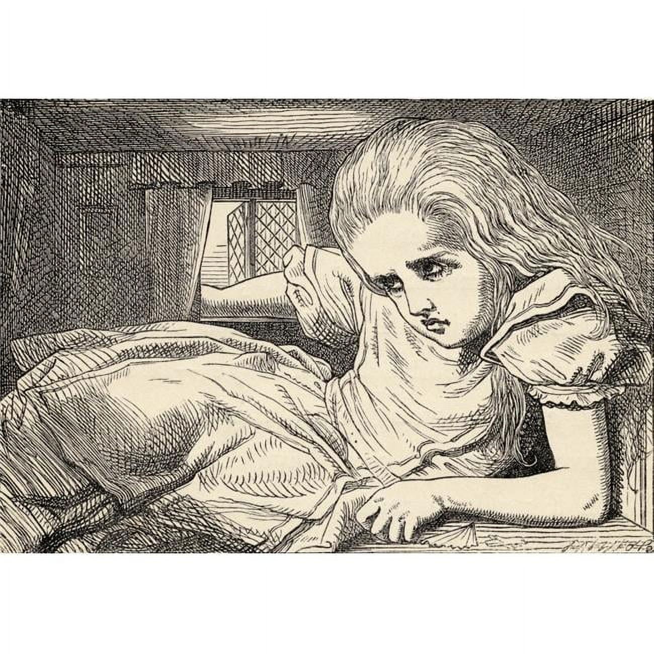 Alice Grows Too Tall for The Room Illustration by John Tenniel From The ...