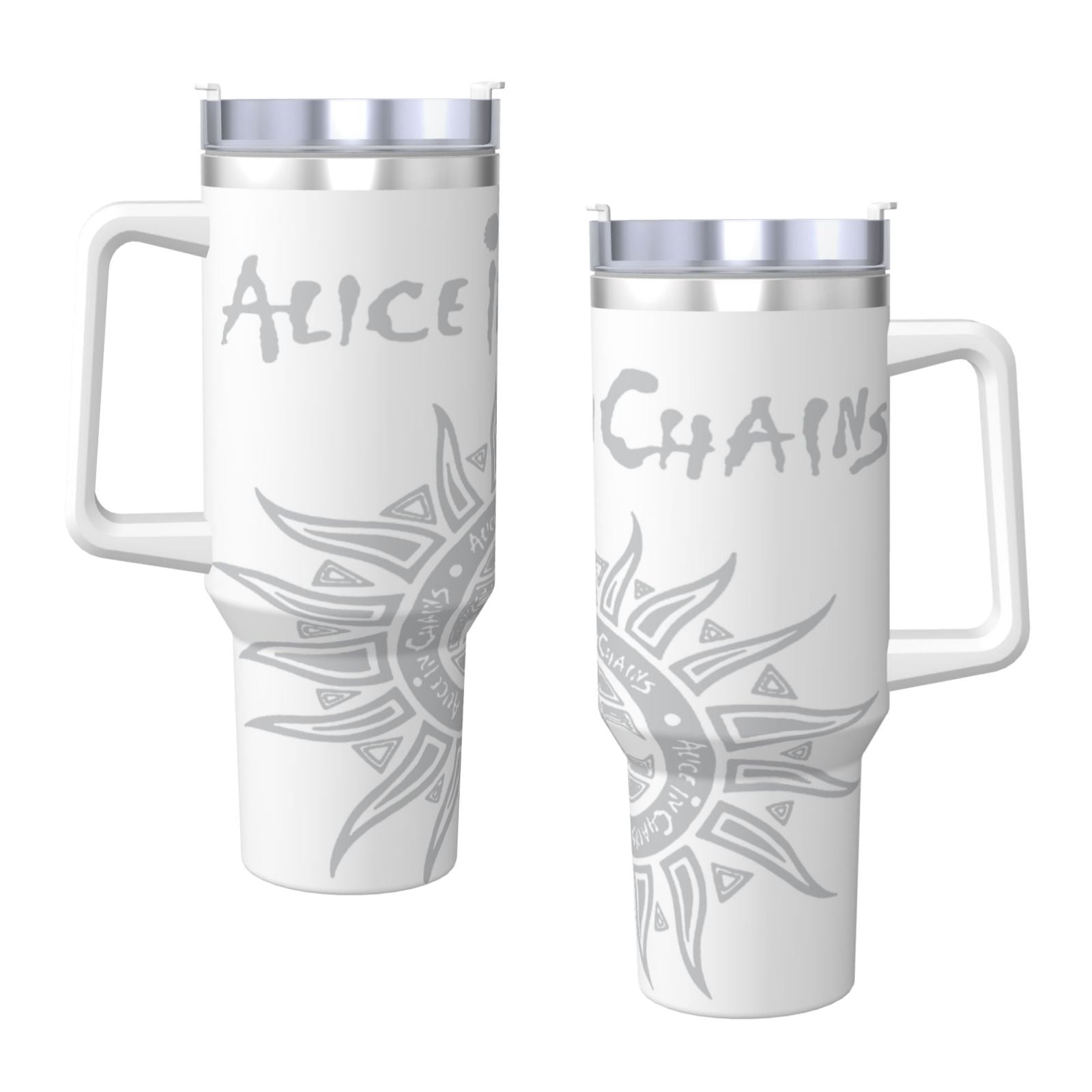 Alice In Chains 40 Oz Tumbler With Handle And Straw Double Wall ...