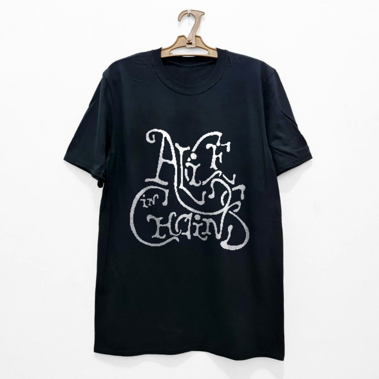 Alice In Chains Logo T-shirt, Classic Rock Band Unisex Black T-shirt ...