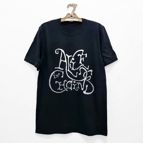 Alice In Chains Logo T-shirt, Classic Rock Band Unisex Black T-shirt ...