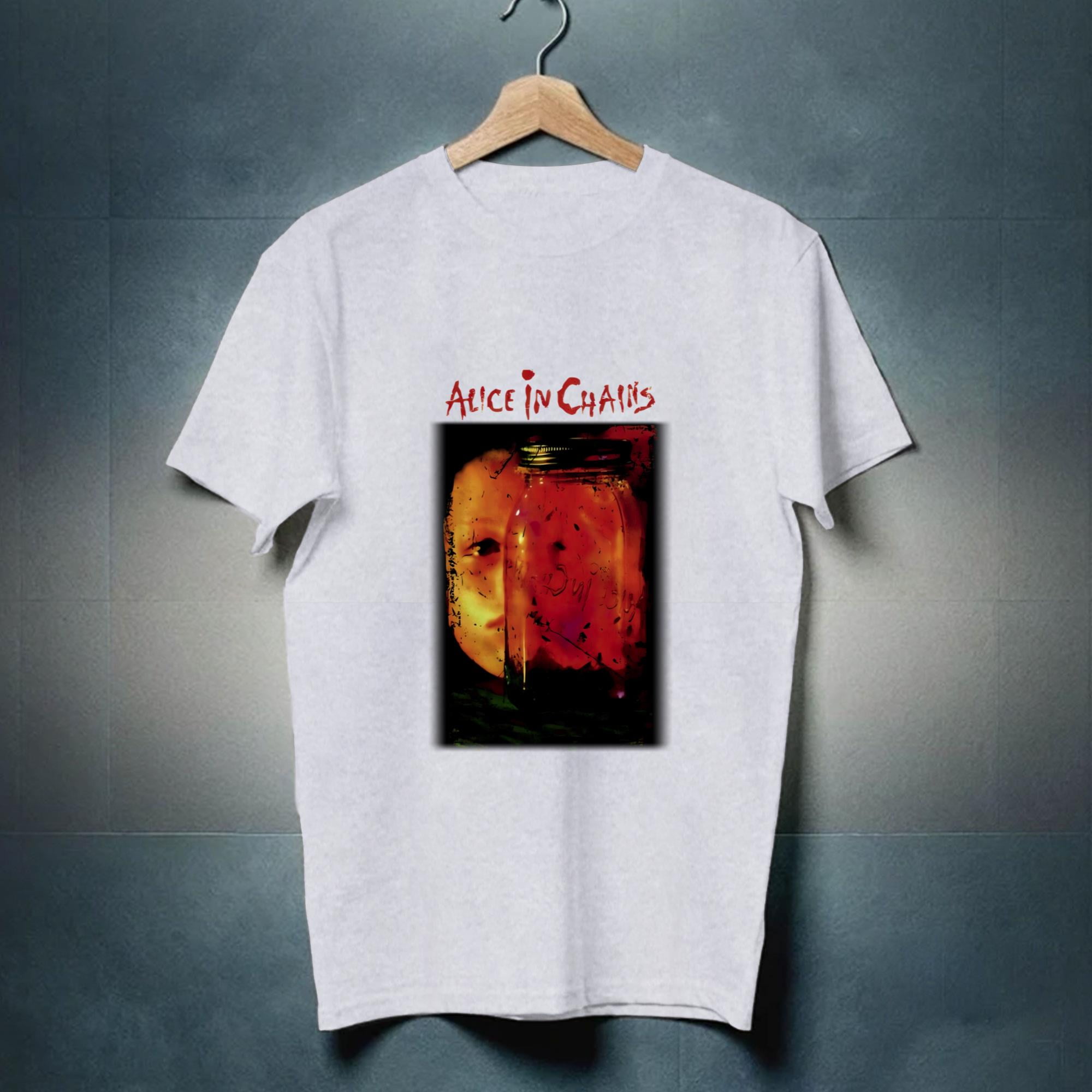 Alice In Chains T Shirt Jar of Flies Album Cover Black Mens Metal Rock ...