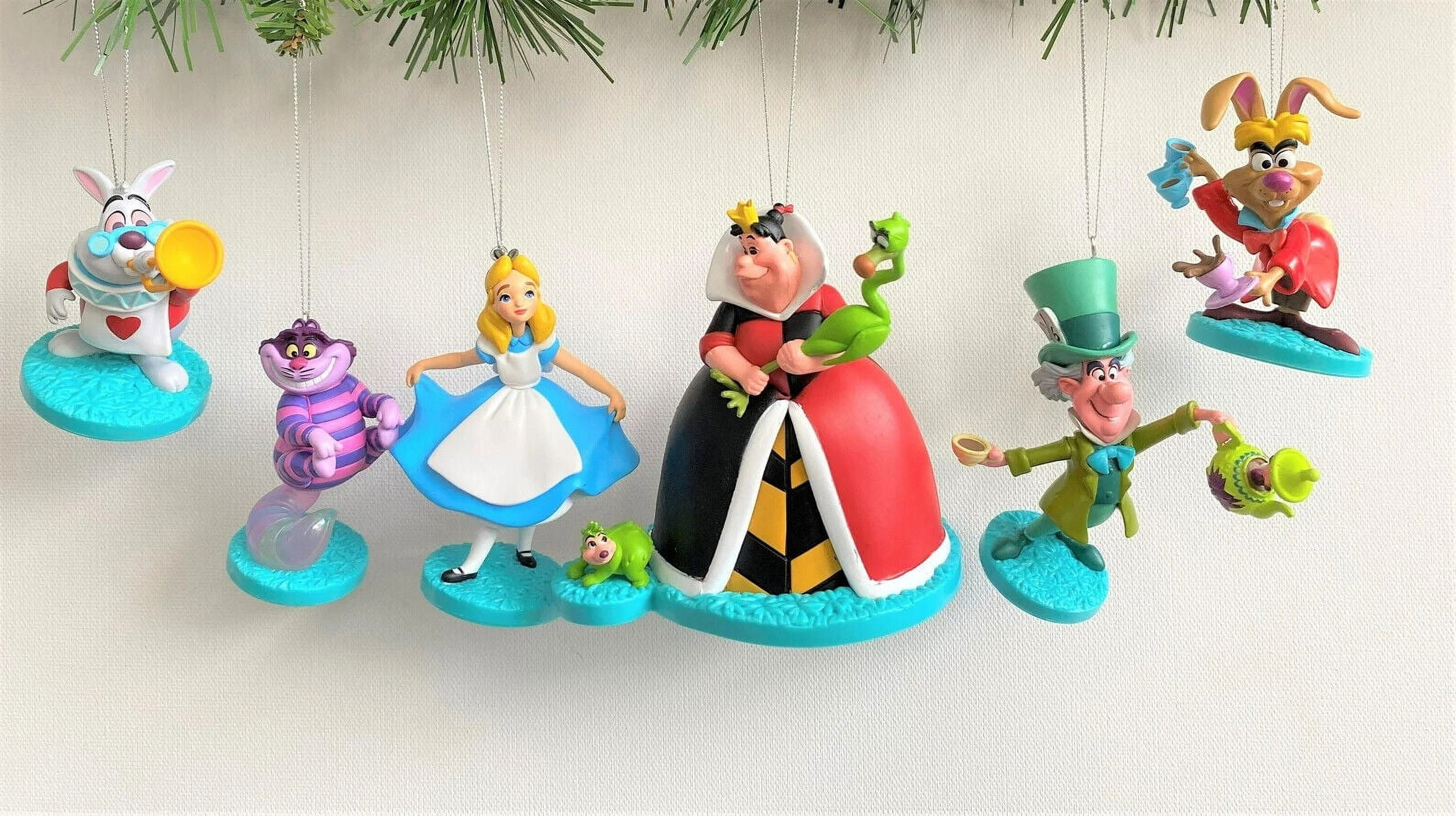 Alice In Wonderland 6 Ornament Set Queen Madhatter March Cheshire ...
