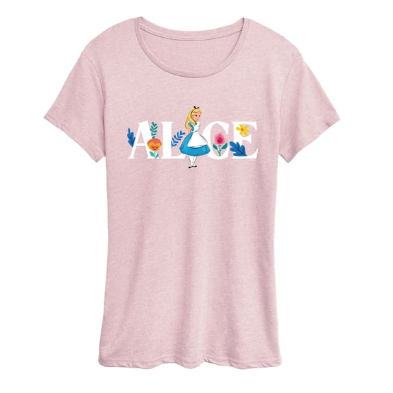 Alice In Wonderland - Alice Name Florals - Women's Short Sleeve Graphic ...