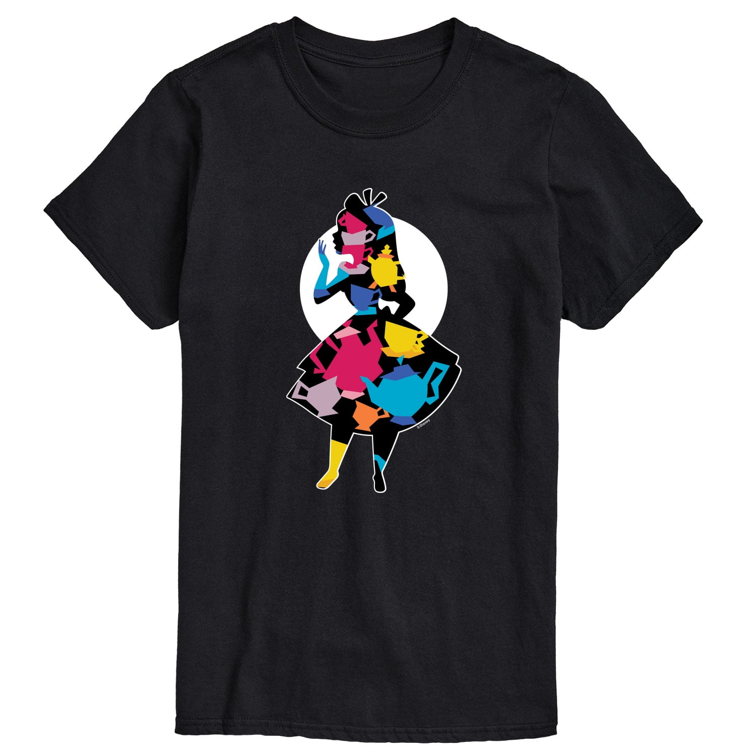 Alice In Wonderland - Alice Teacup Silhouette - Men's Short Sleeve ...