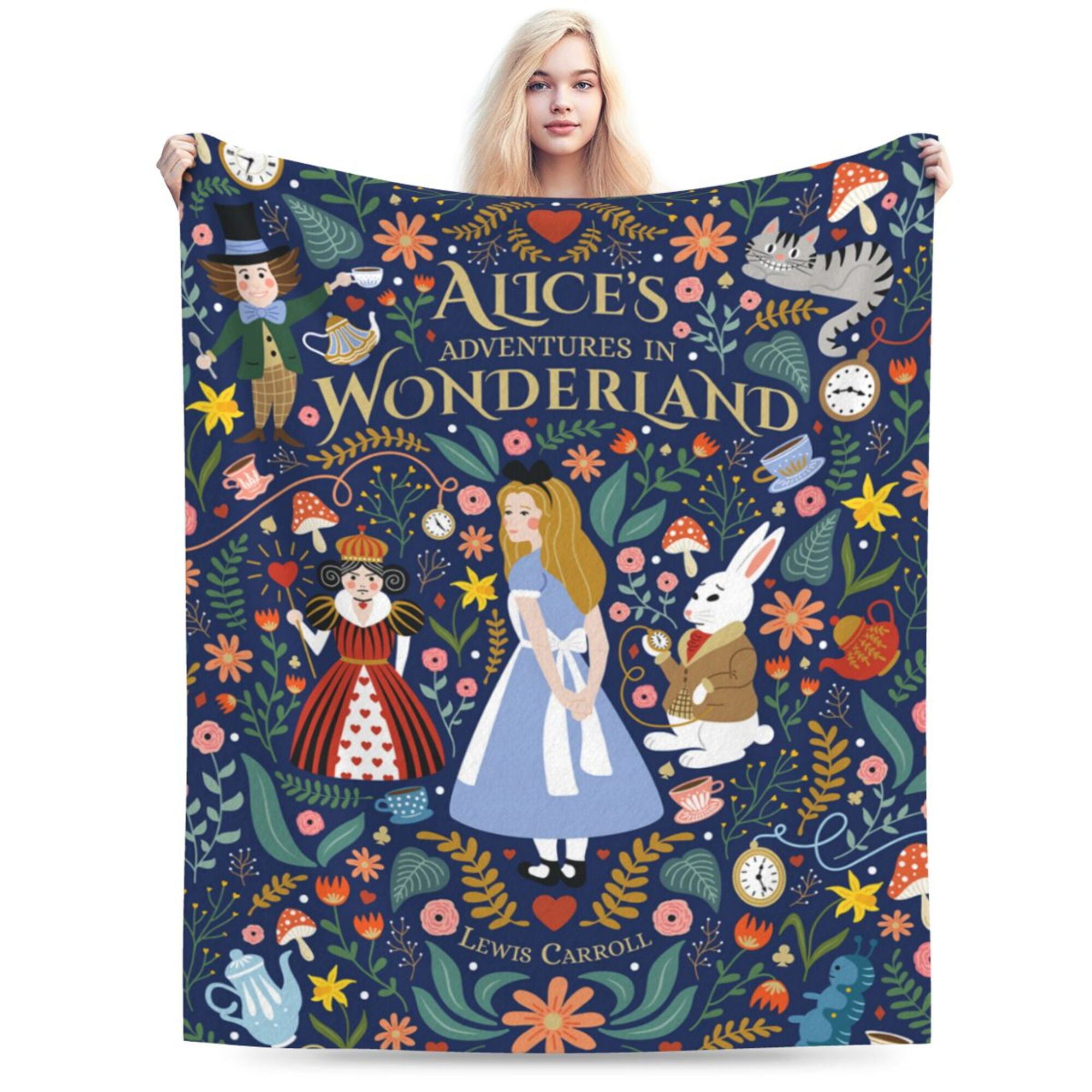 Alice In Wonderland Blanket, Super Soft Throw Blanket for Bed Couch ...