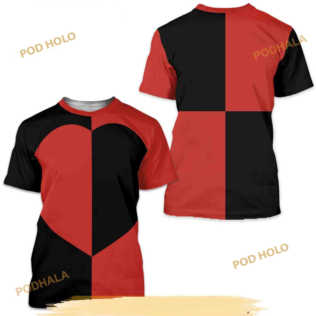 Alice In Wonderland Costume, Queen Of Hearts 3D Shirt - Walmart.com