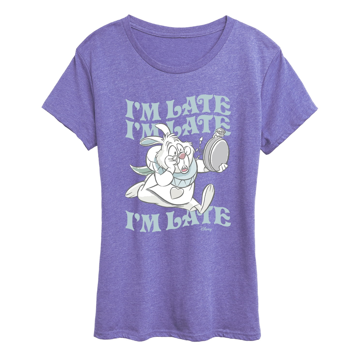 Alice In Wonderland - I'm Late White Rabbit - Women's Short Sleeve ...