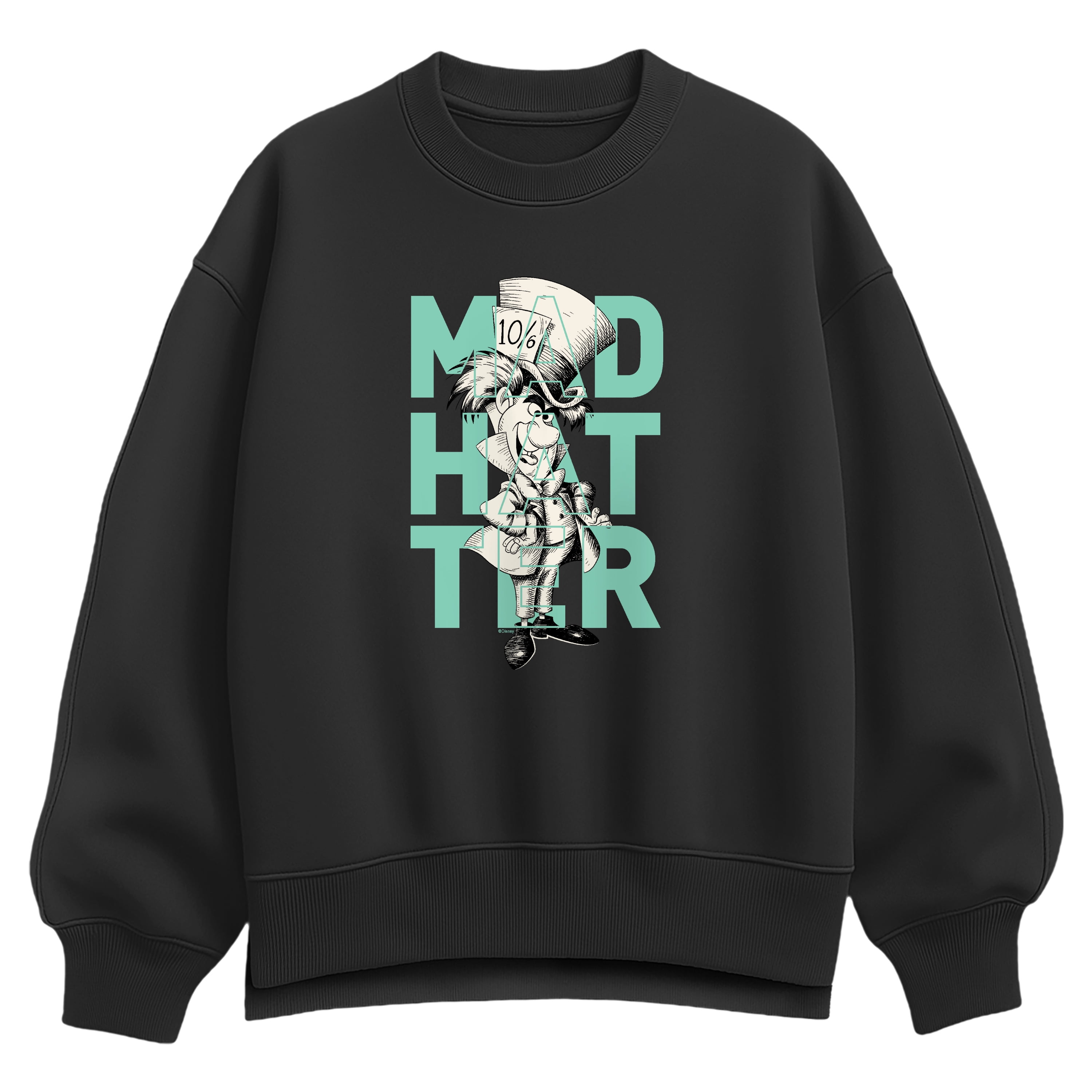 Alice In Wonderland - Mad Hatter - Women's Oversized Fleece Crew ...