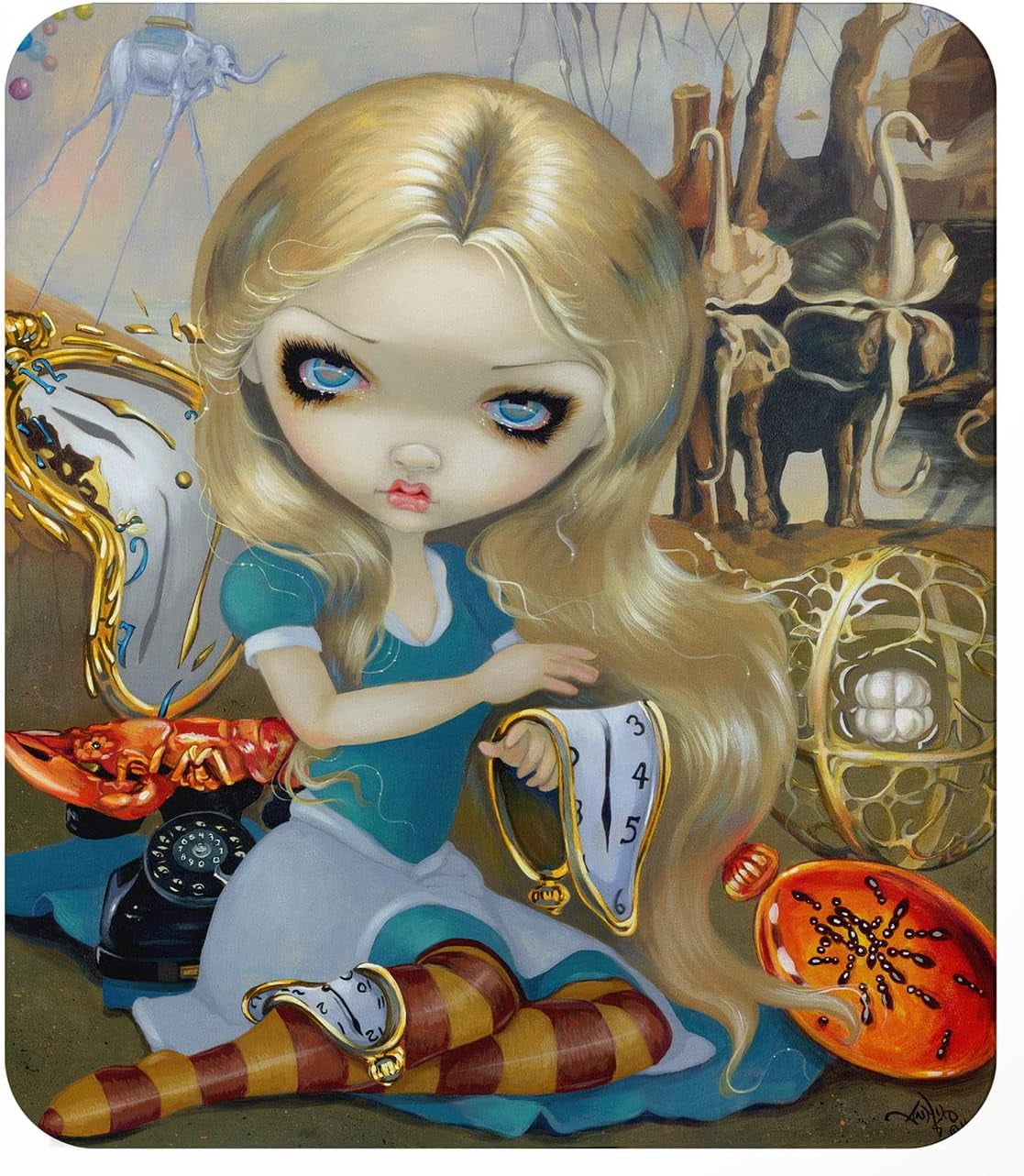 Alice In Wonderland Mousepad / Big Eye Fantasy Art / Jasmine Becket ...