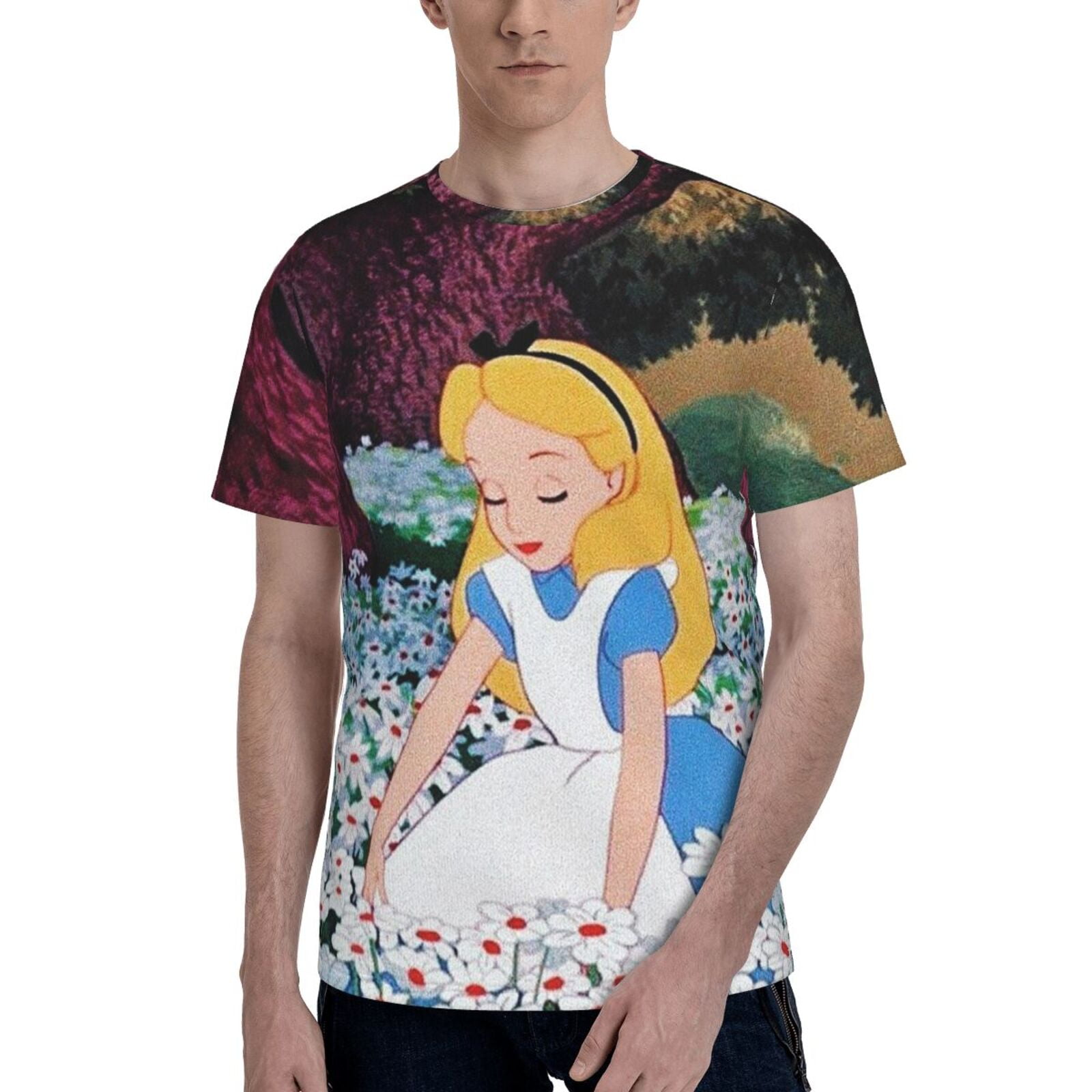 Alice In Wonderland T Shirt 3d Printed Crewneck Graphic Short Sleeve ...