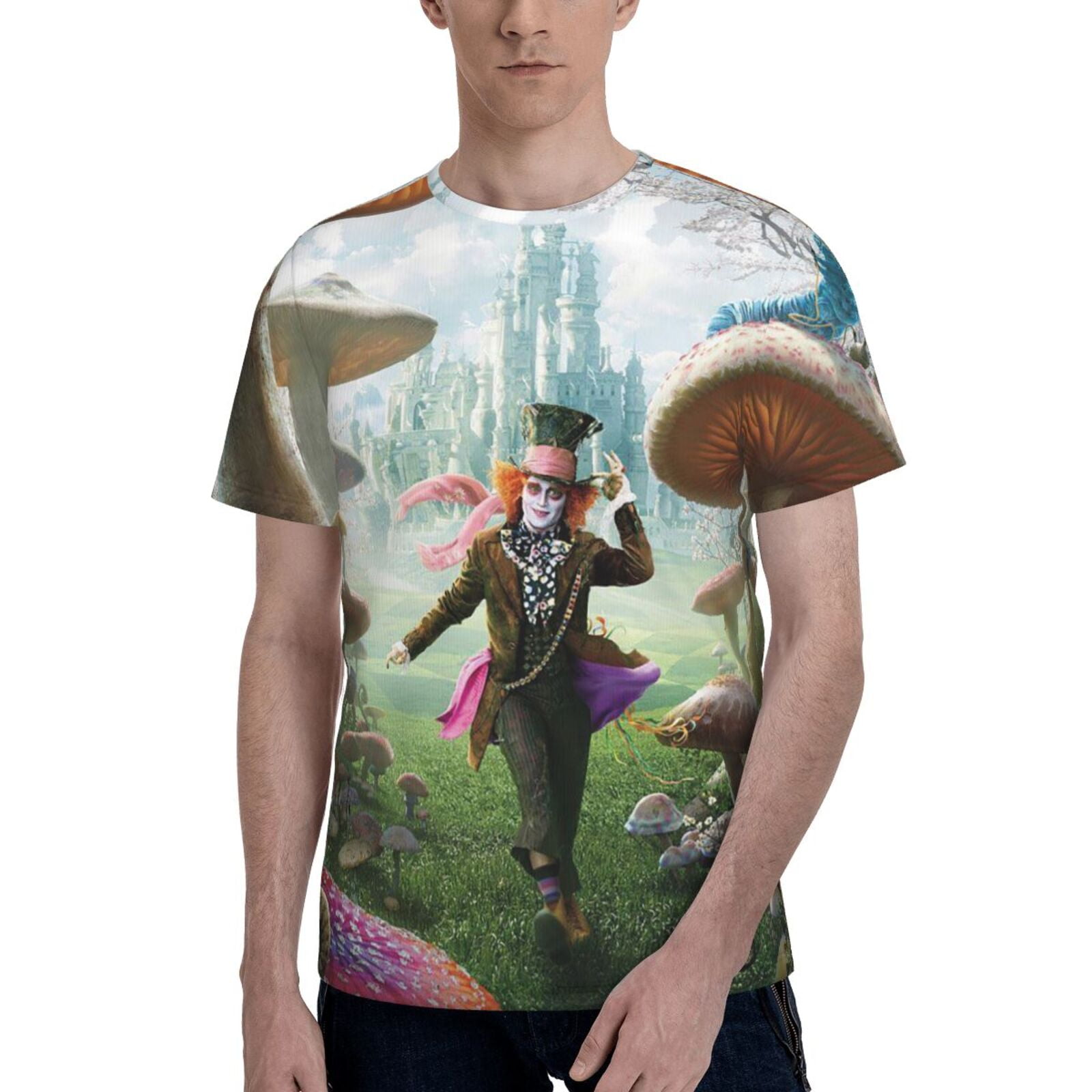 Alice In Wonderland T Shirt 3d Printed Crewneck Graphic Short Sleeve ...