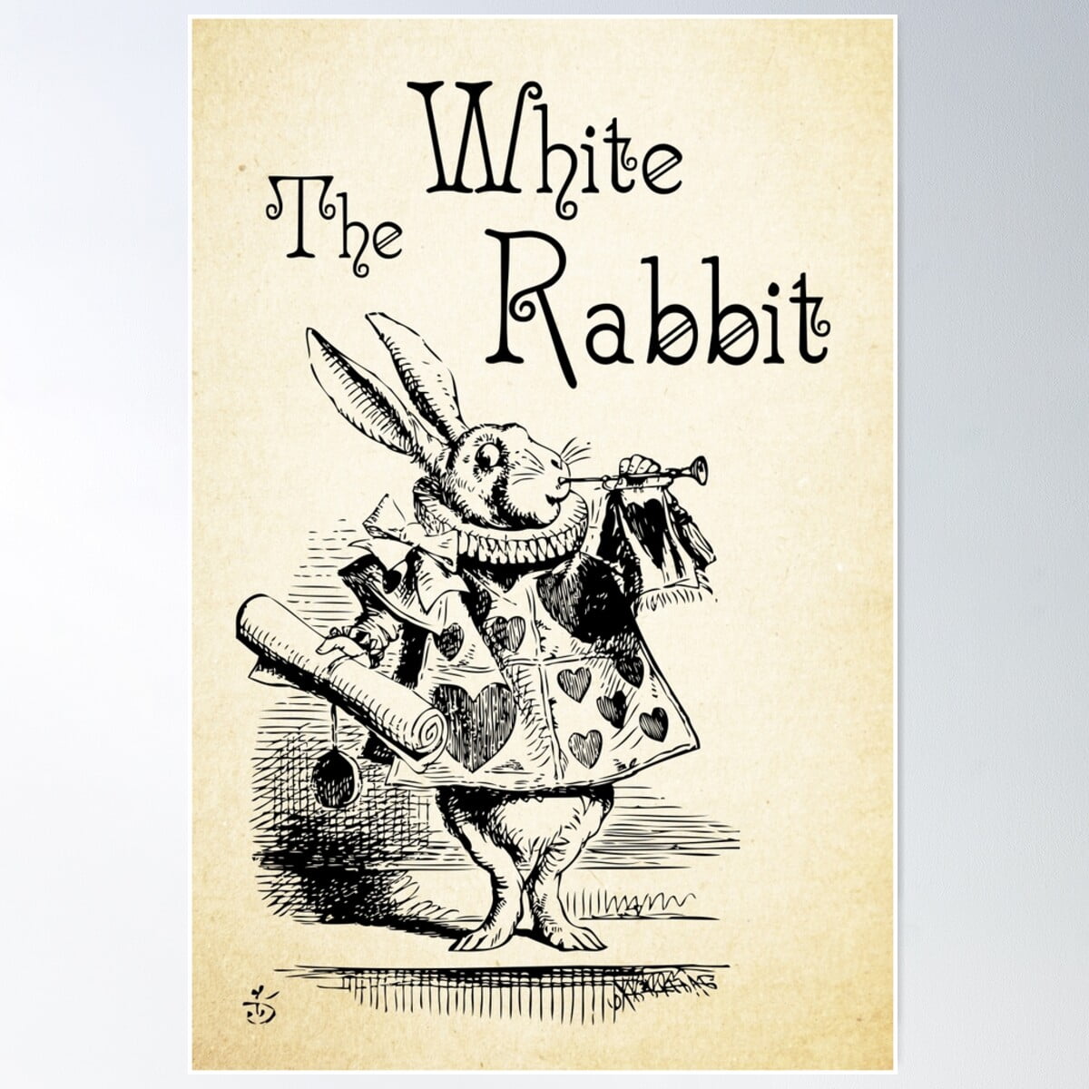 Alice In Wonderland - The White Rabbit - Lewis Carroll Quote - 0194 ...