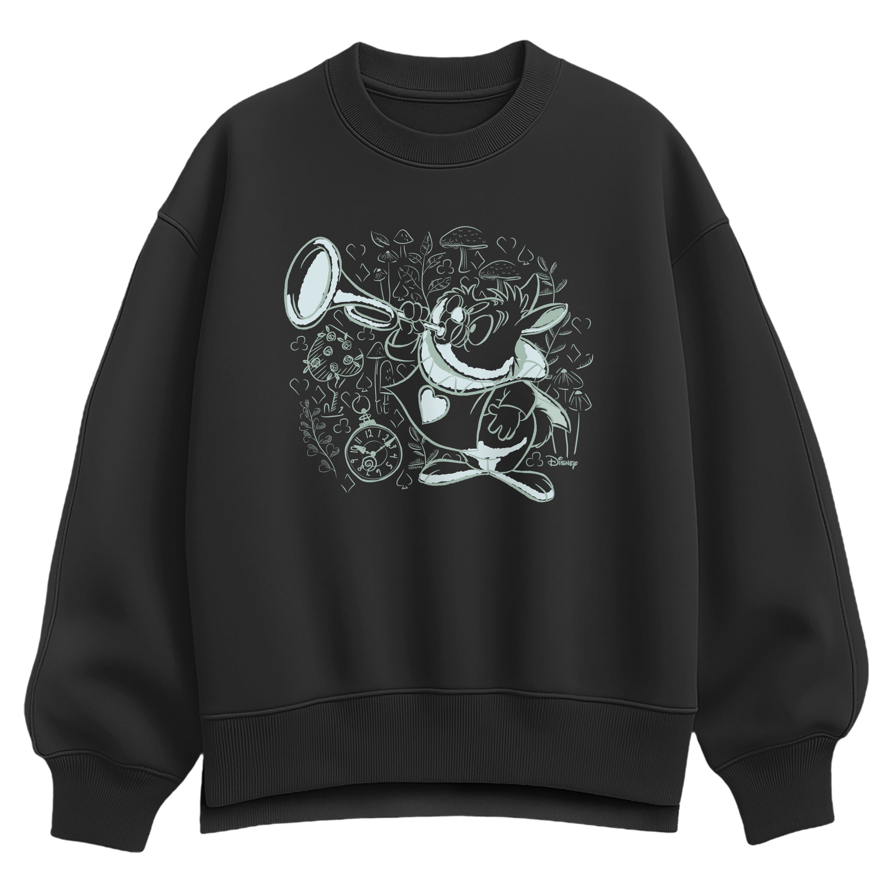 Alice In Wonderland - White Rabbit Trumpet - Women's Oversized Fleece ...