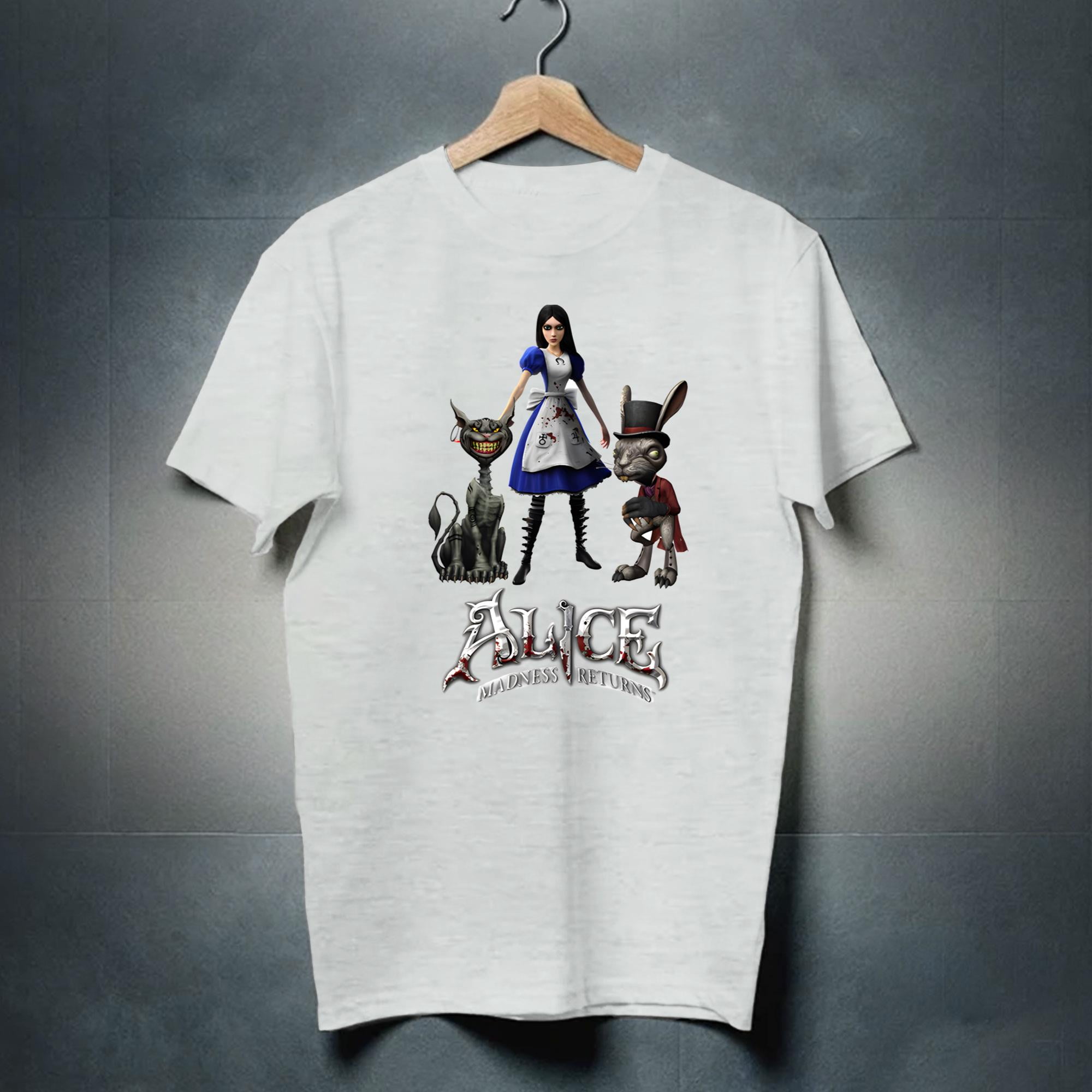 Alice Madness Returns Alice Liddell Cheshire Cat White Rabbit Shirt Up ...