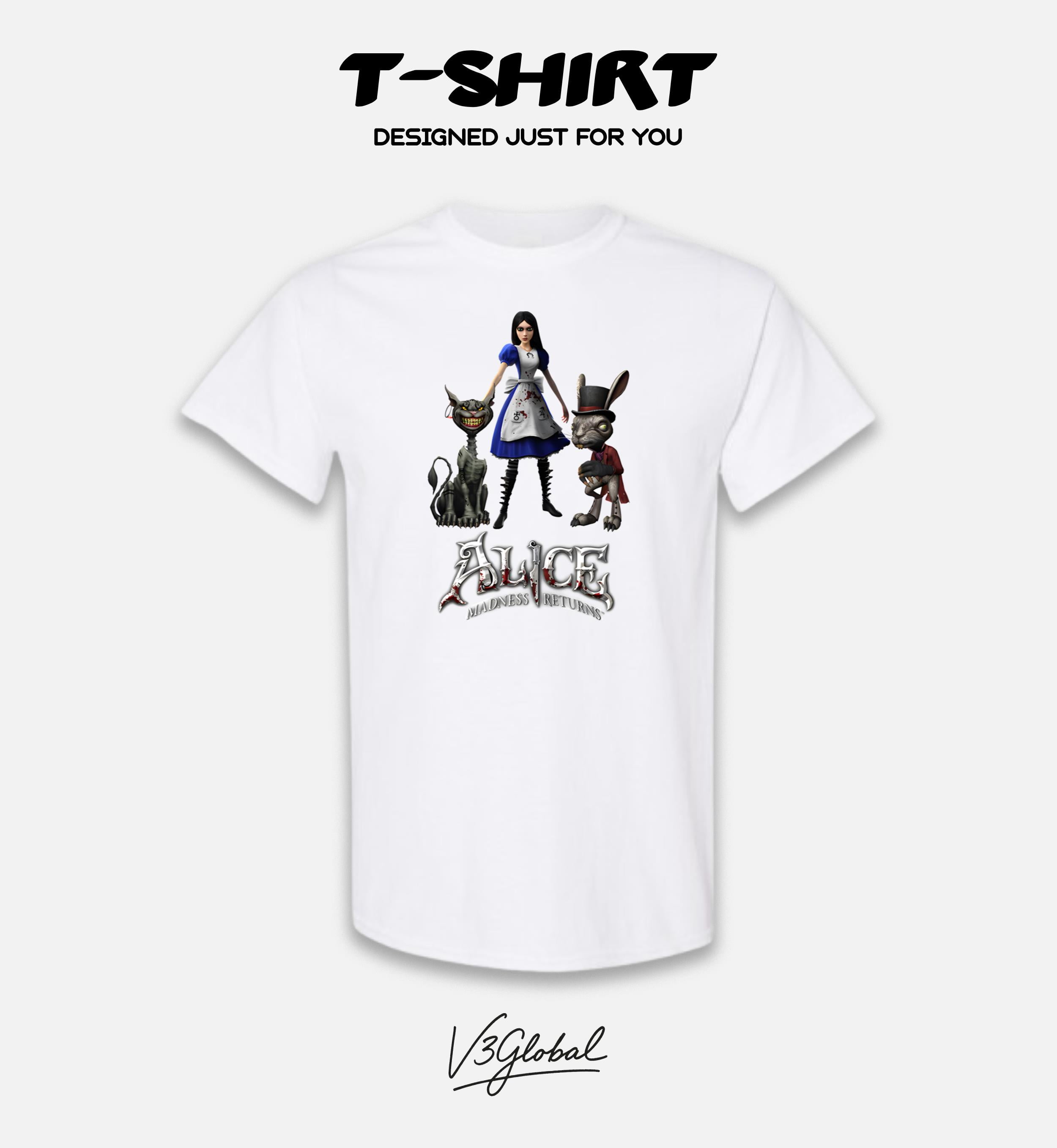 Alice Madness Returns Liddell Cheshire Cat Rabbit Game Dark Fantasy T ...