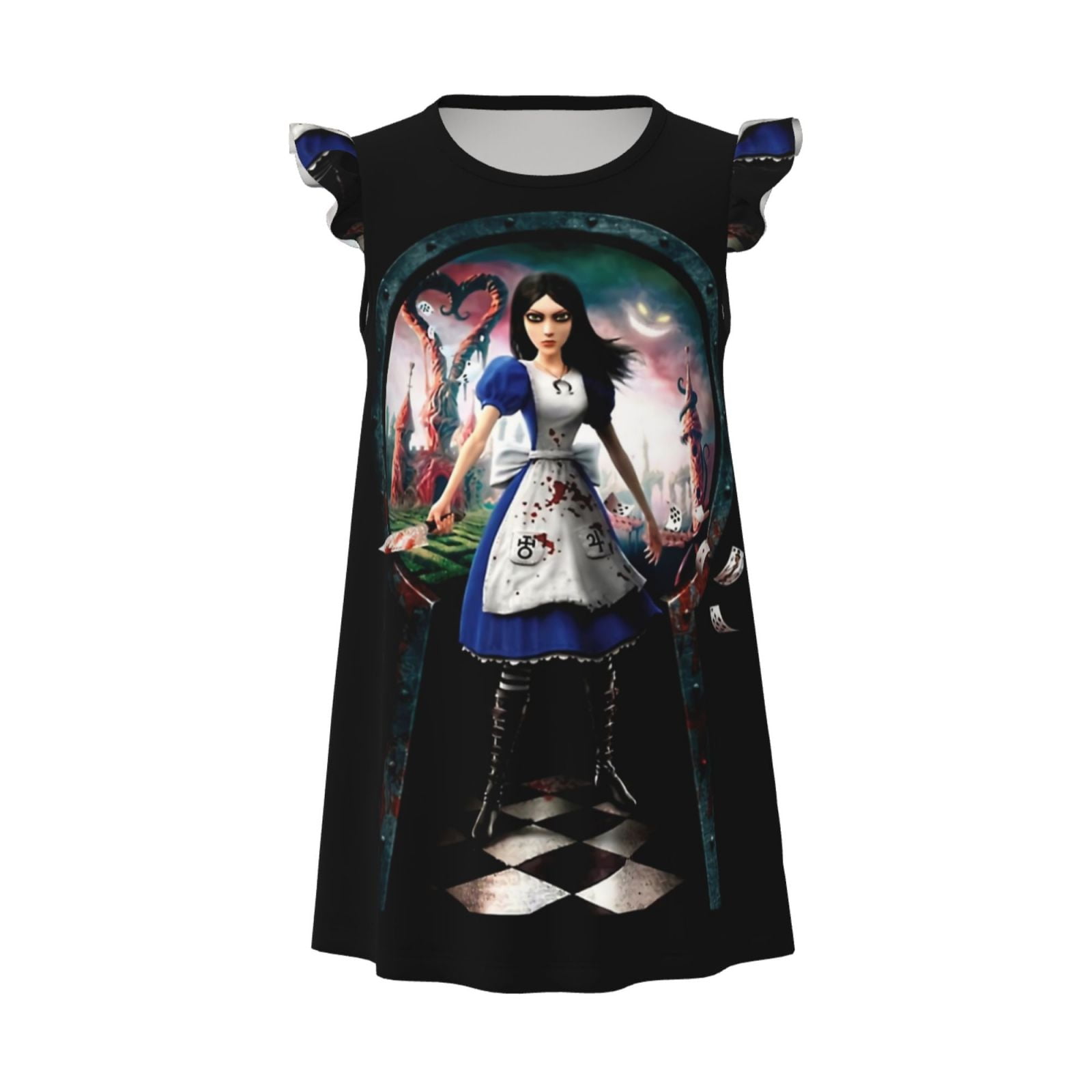 Alice Madness Returns Little Girls Nightgowns Print Flutter Sleeve ...