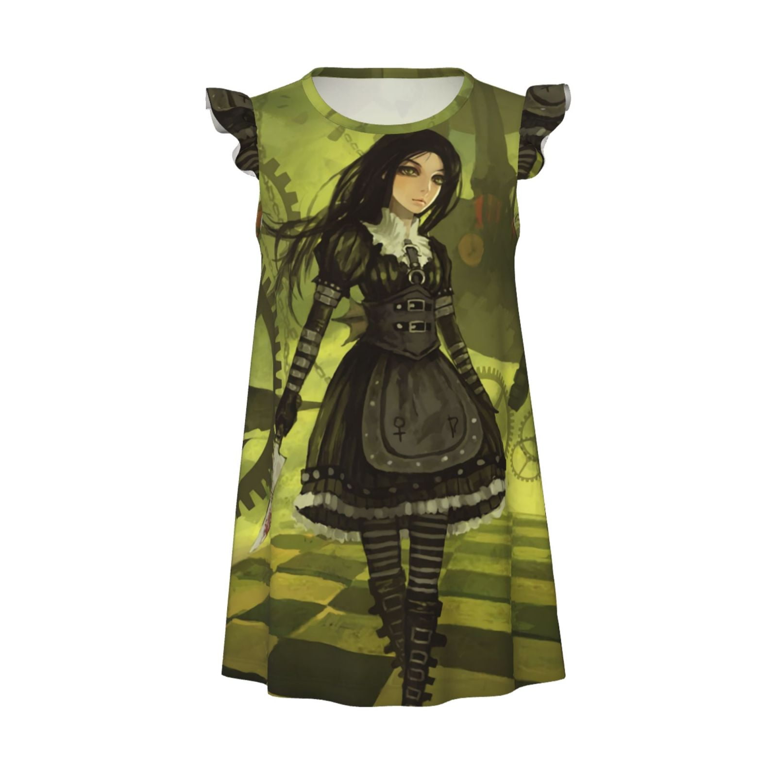 Alice Madness Returns Little Girls Nightgowns Print Flutter Sleeve ...