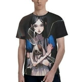 Alice Madness Returns Men's T Shirts Cartoon Graphic Short Sleeve Tees ...