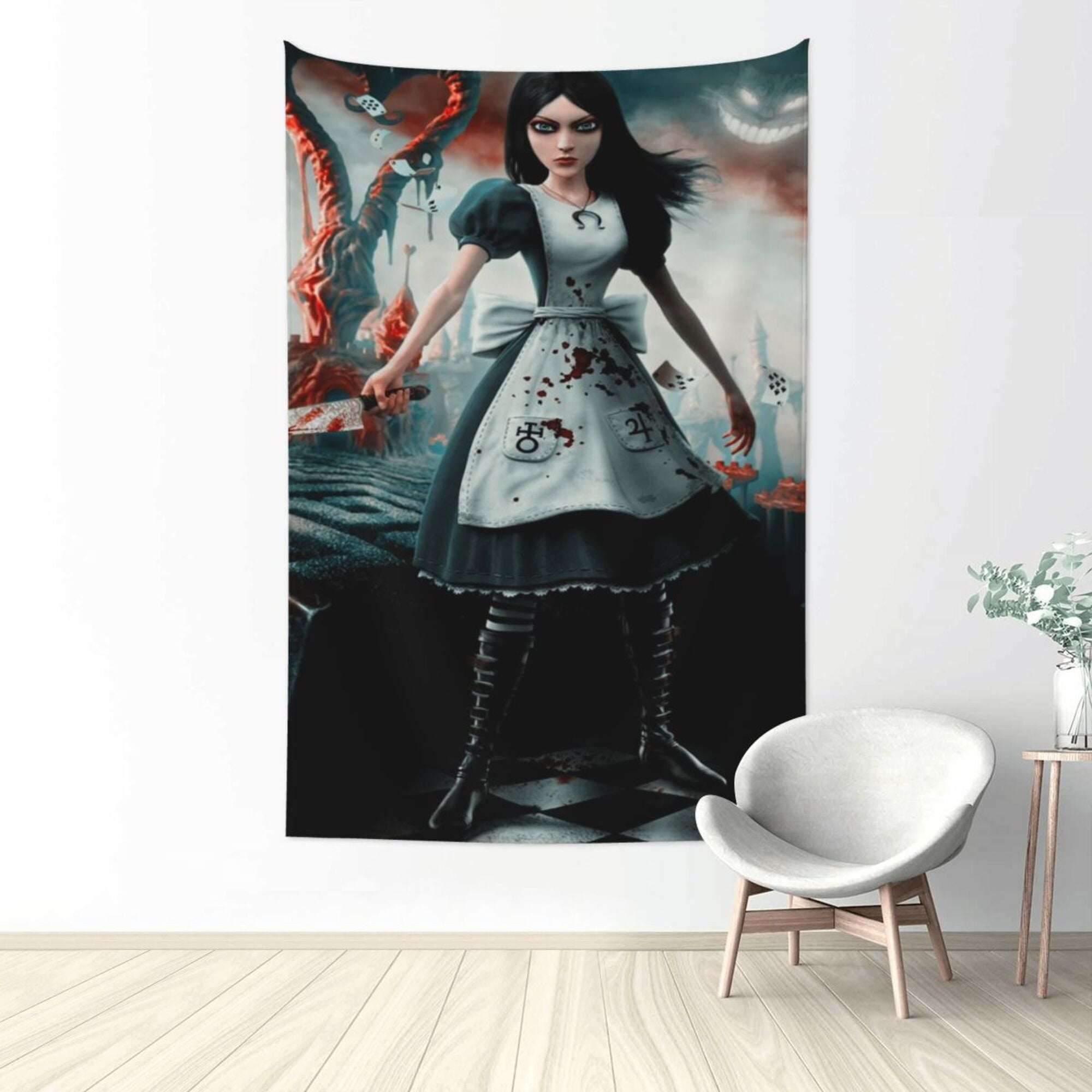 Alice Madness Returns Tapestry for Bedroom, Art Pattern Print Wall ...