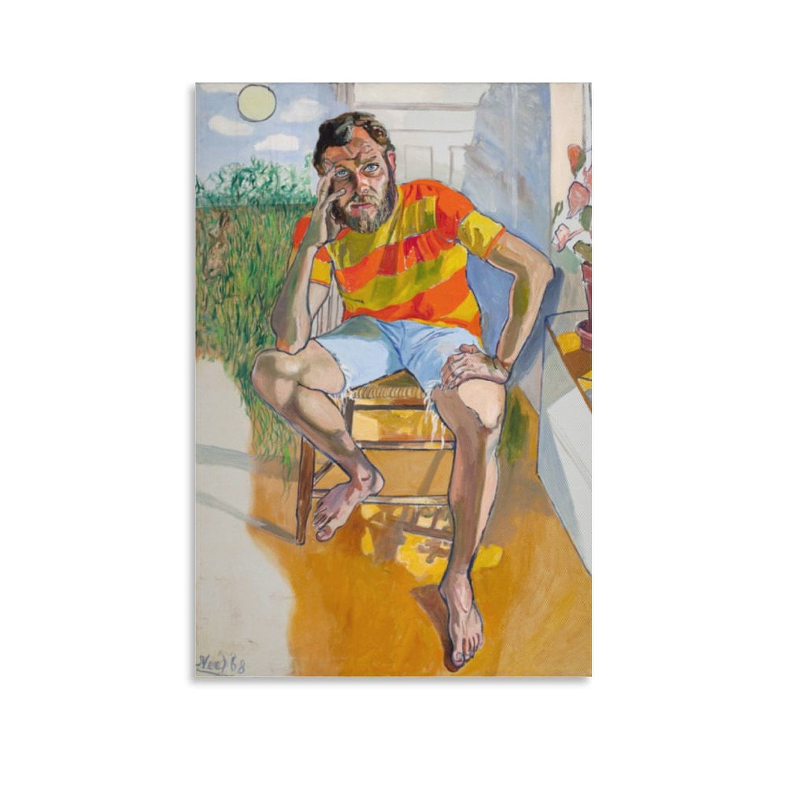 Alice Neel Painting RICHARD GIBBS 1968 Painting On Canvas Wall Art ...
